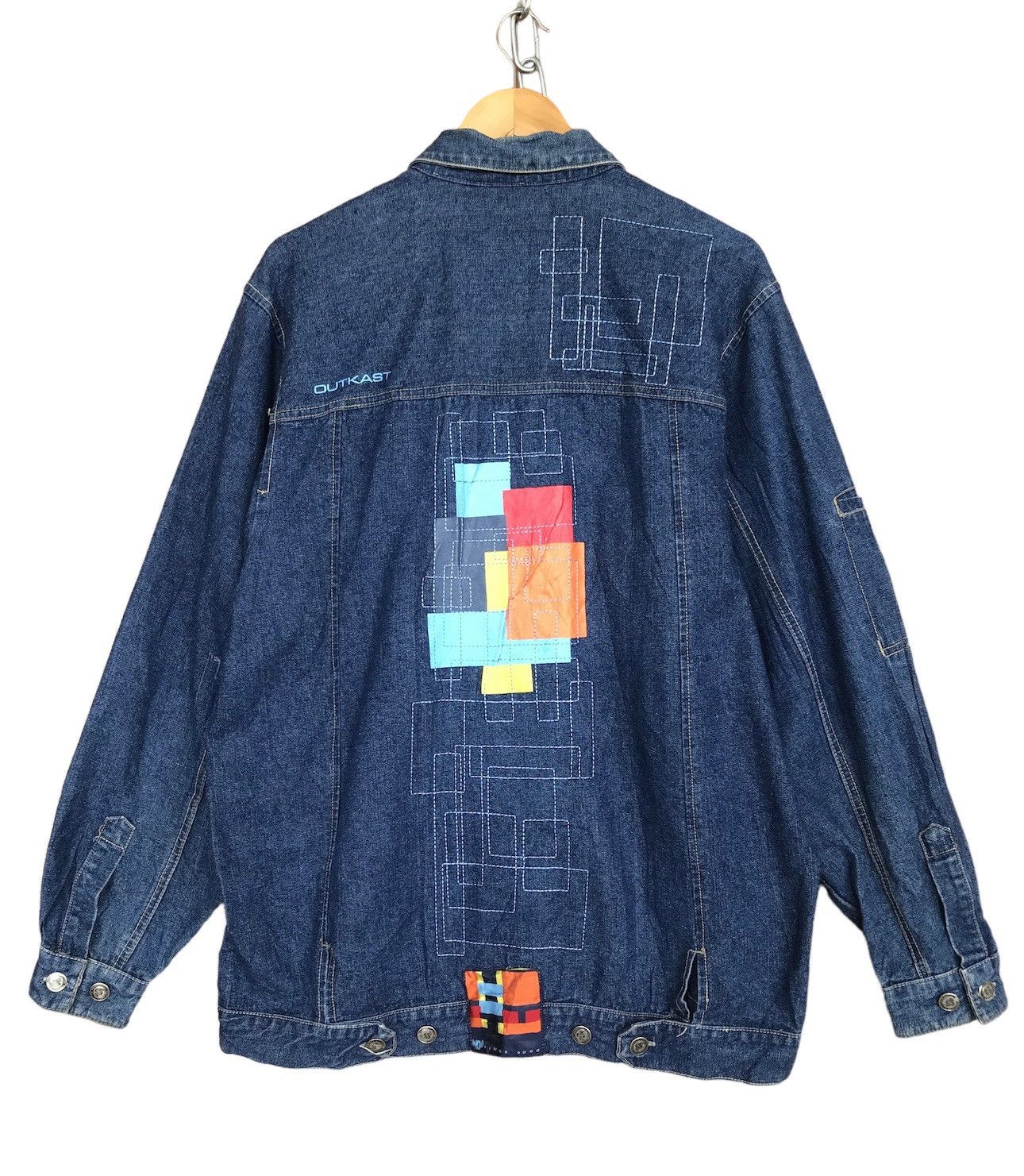 Outkast Baggy Jeans Outkash Embroidered Work Denim Jacket Y2k | Grailed