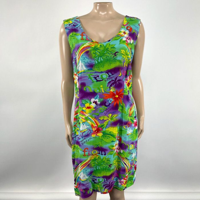 Jams World Vintage JAMS WORLD HAWAIIAN Dress 9 Rayon Jamaica Travel ...