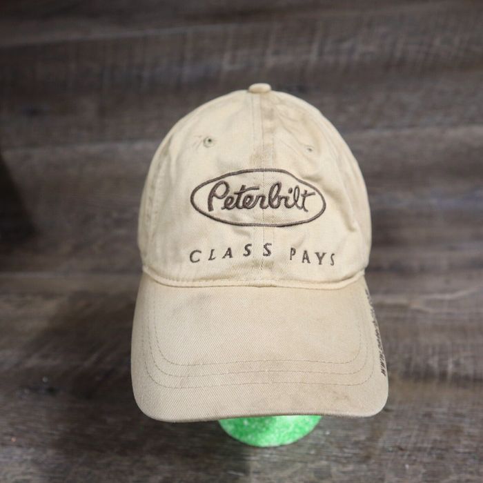 Vintage Peterbilt Class Pays Hat Script Logo Snapback Semi Truck ...