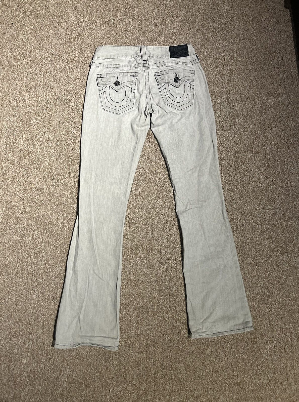 True Religion × Vintage True Religion flared white jeans | Grailed