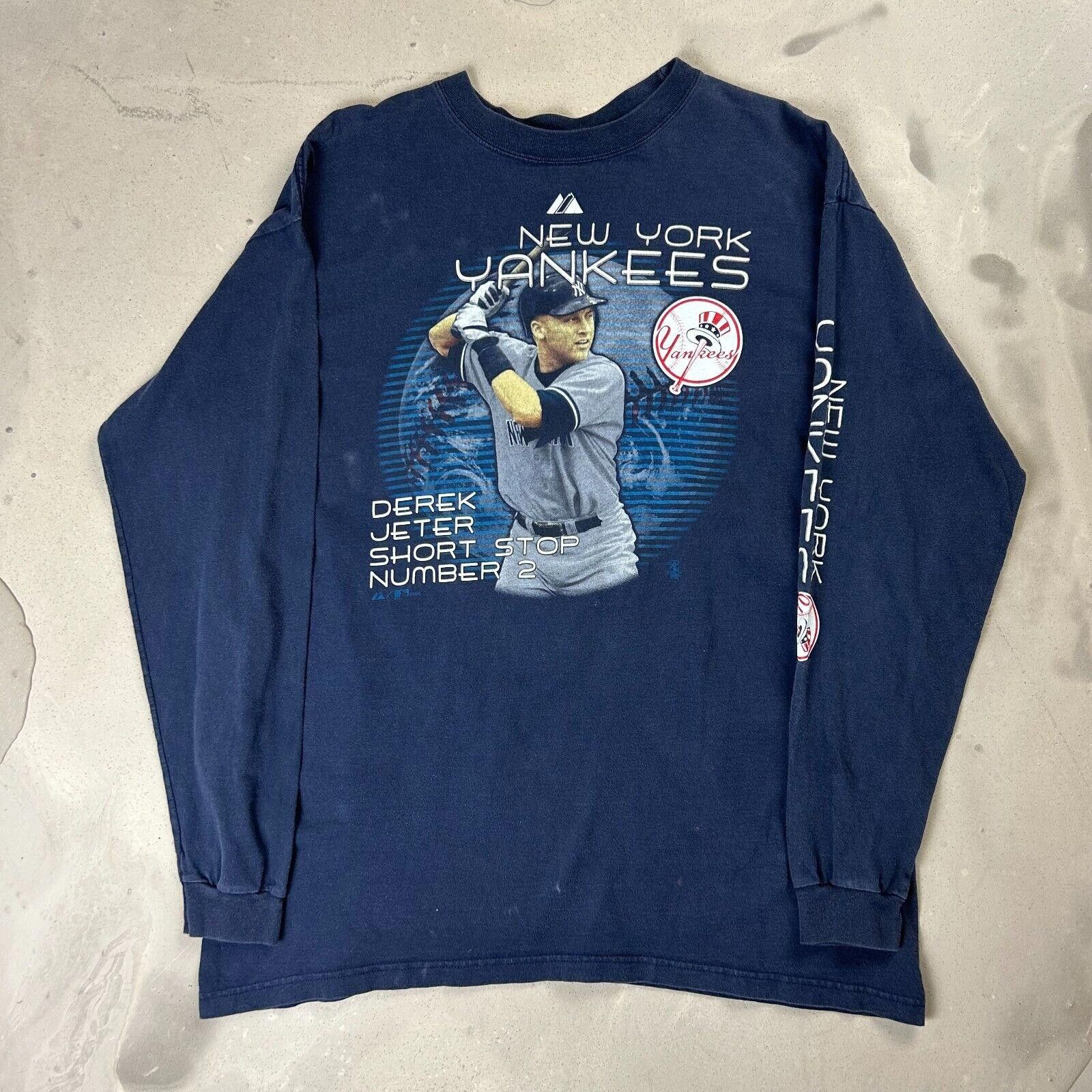 Vintage Vintage 2005 New York Yankees Derek Jeter Navy Long Sleeve ...