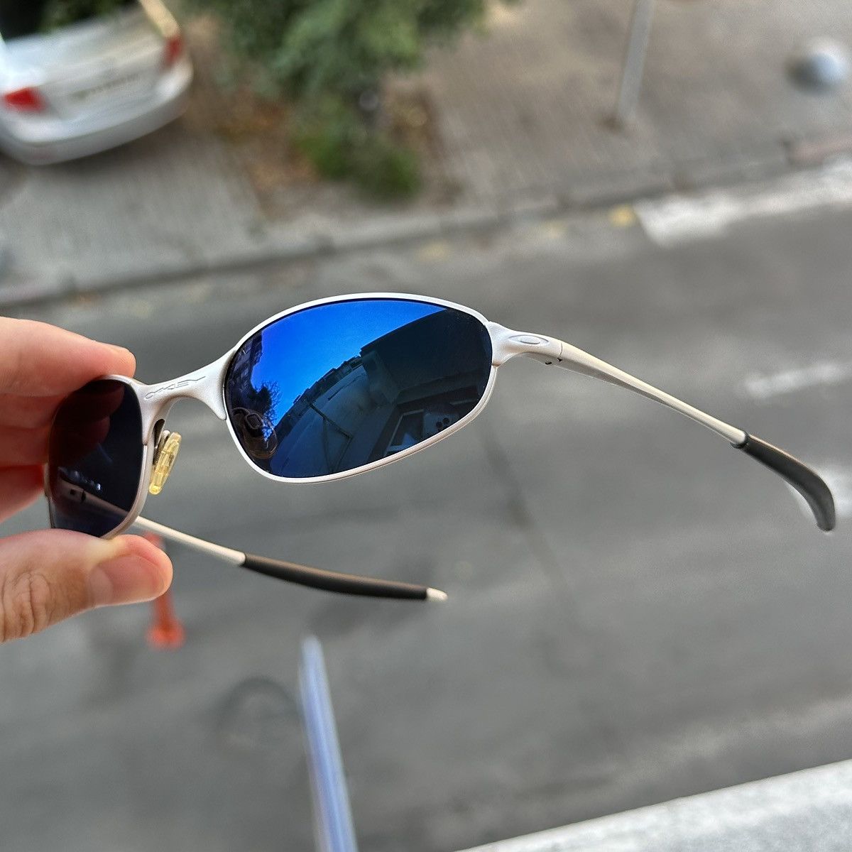 Oakley Sunglasses Oakley A Wire 2.0 Spring Hinge Silver Ice Iridium ...