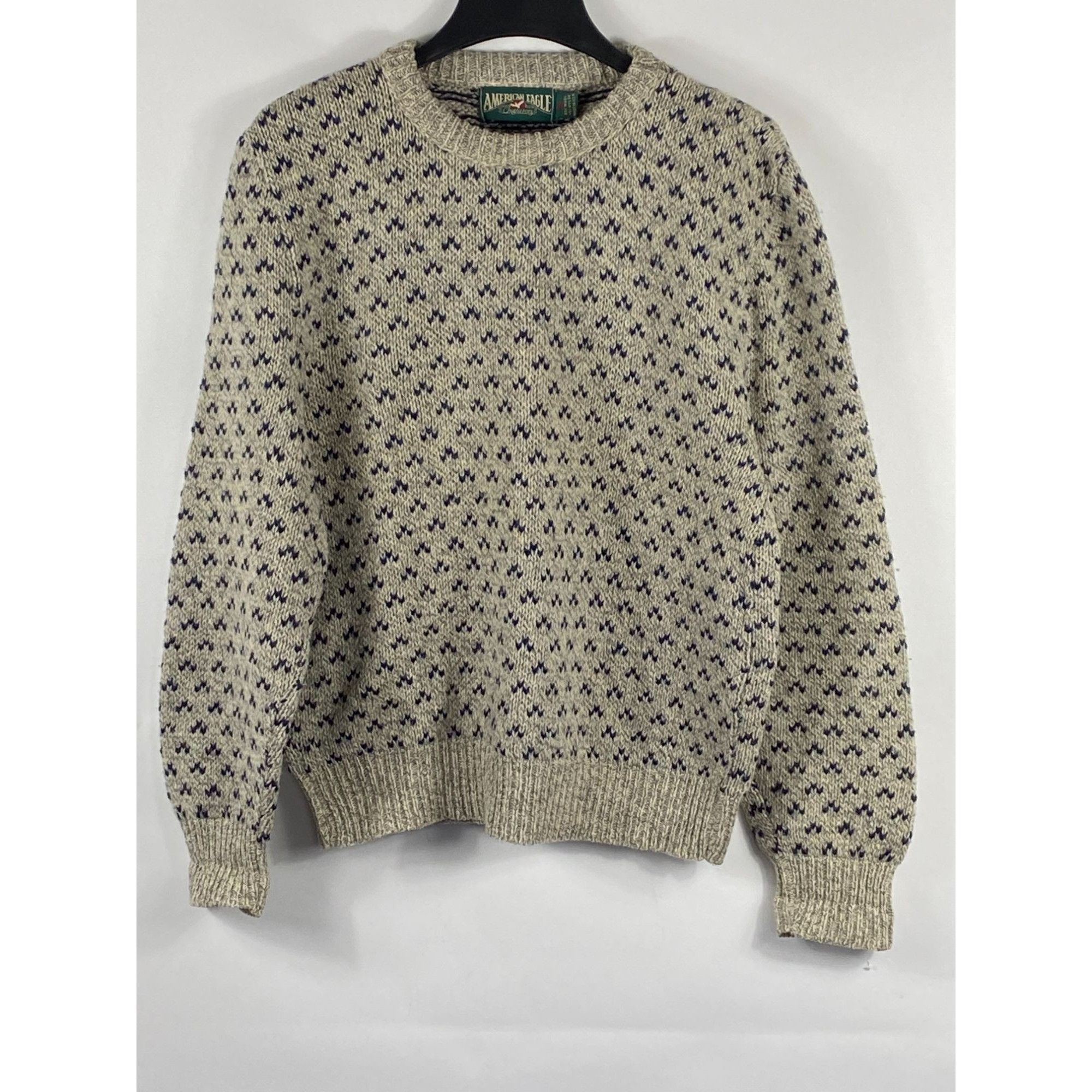 Vintage Vintage American Eagle Birdeye Knit AOP Wool Crewneck Sweate ...