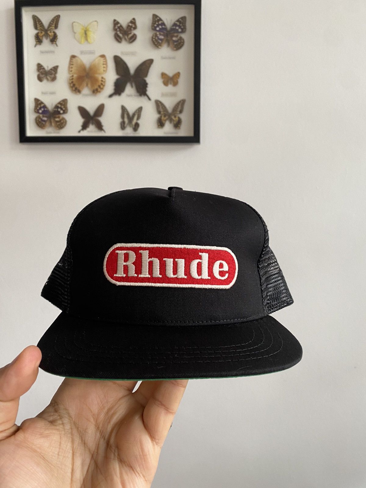 Rhude Rhude Logo Snap Back Trucker Cap | Grailed
