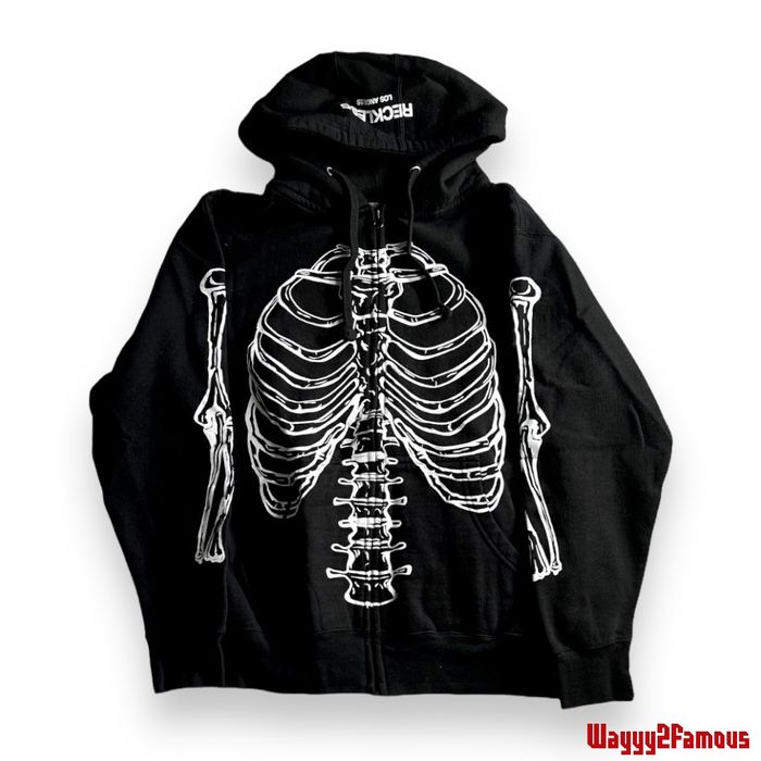 Young And Reckless Skeleton Zip-Up Hoodie | Grailed