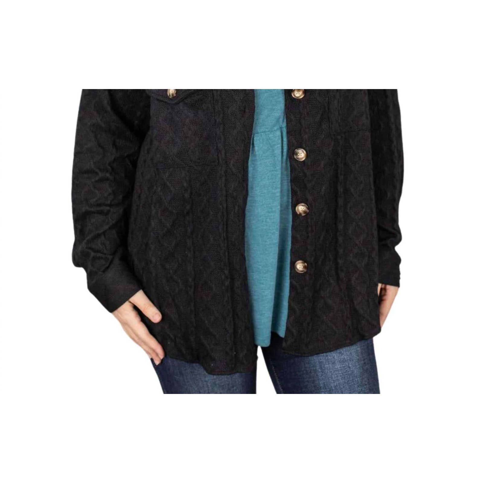Designer MICHELLE MAE Cable Knit Jacket In Black | Grailed