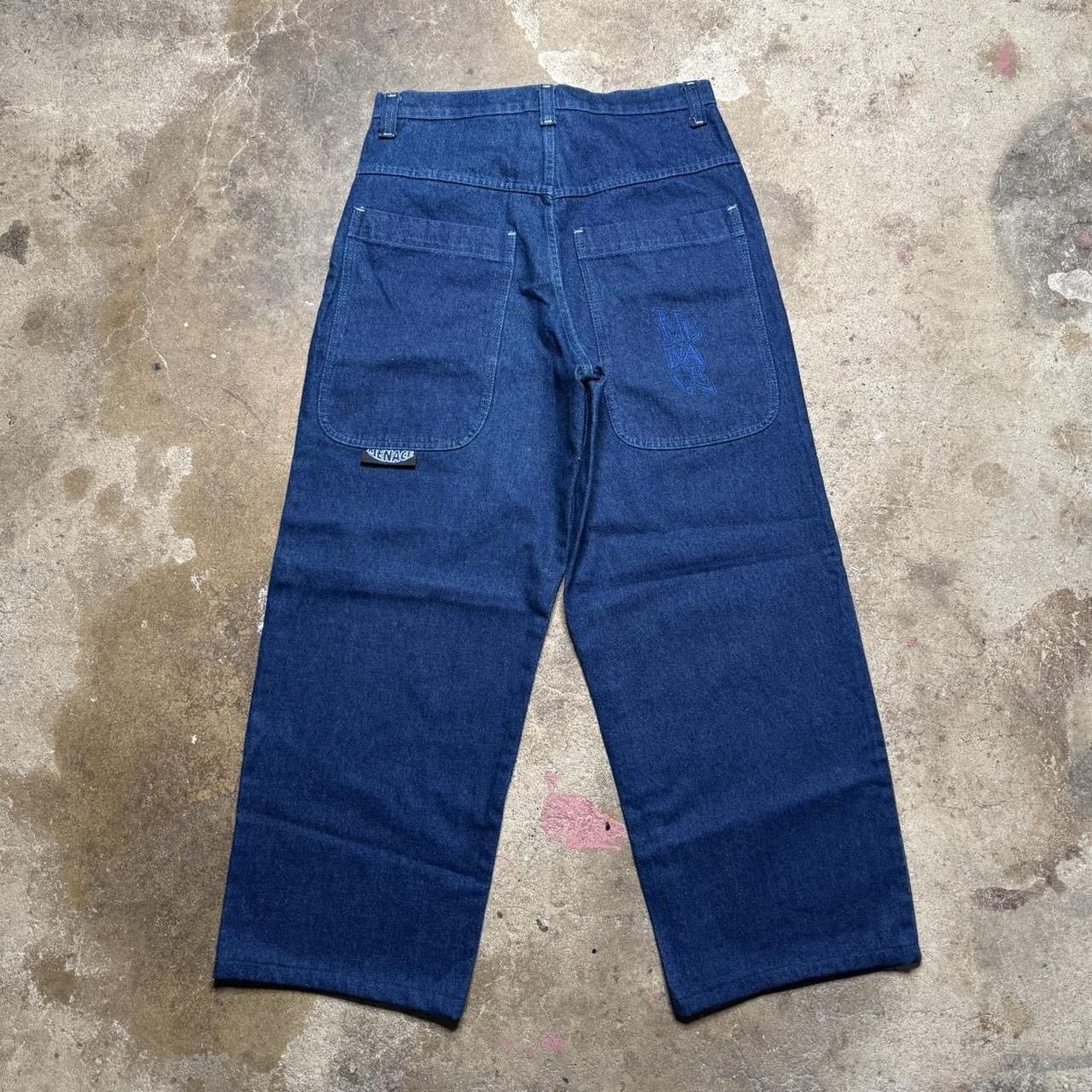 Menace × Vintage 90s Menace Baggy Blue Denim Pants | Grailed