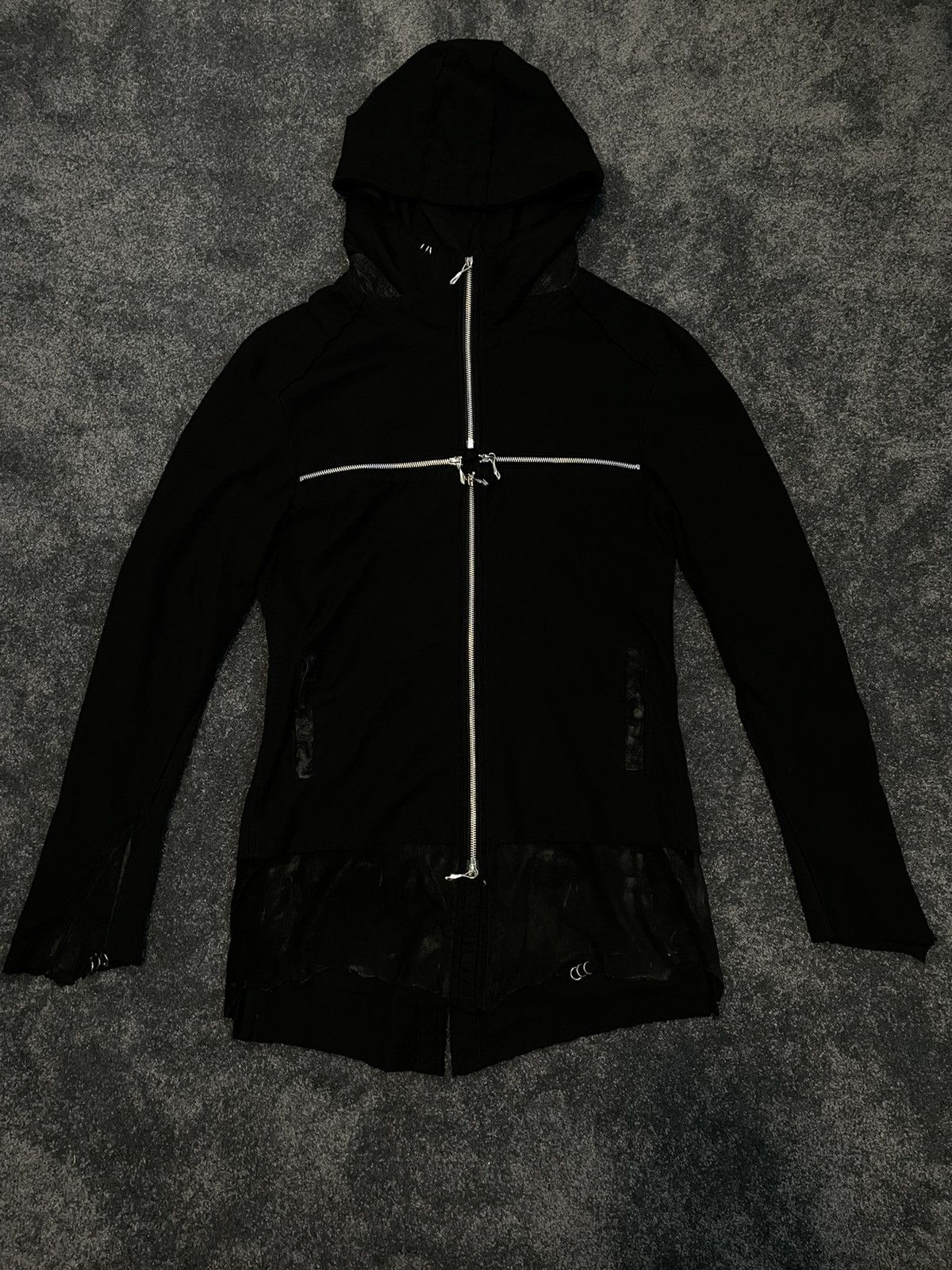 14th Addiction 14th Addiction B. Terry Cross Zip Long Hoodie | Grailed