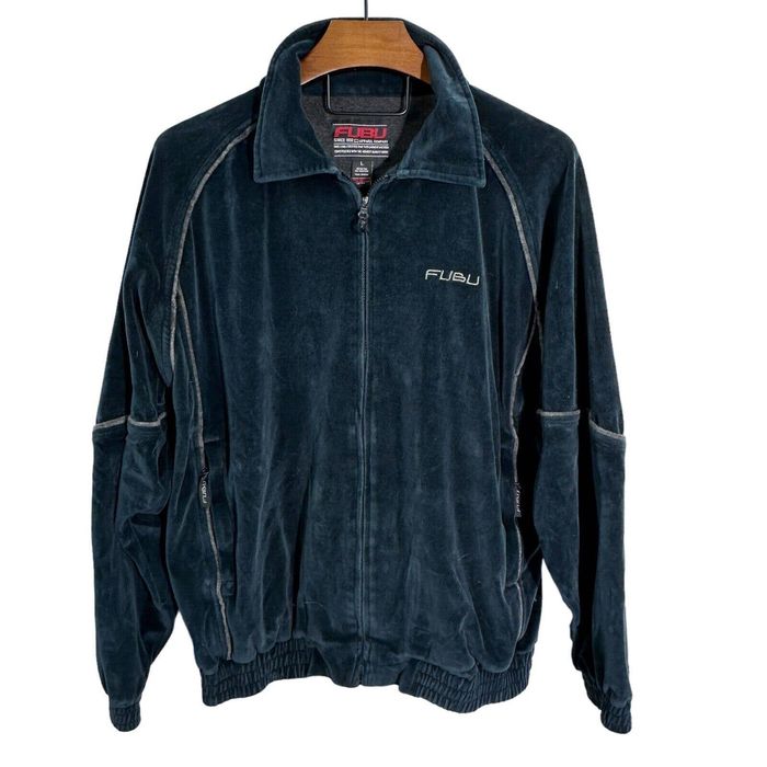 Fubu FUBU Y2K Blue Heavyweight Velour Full-Zip Track JacketLarge | Grailed