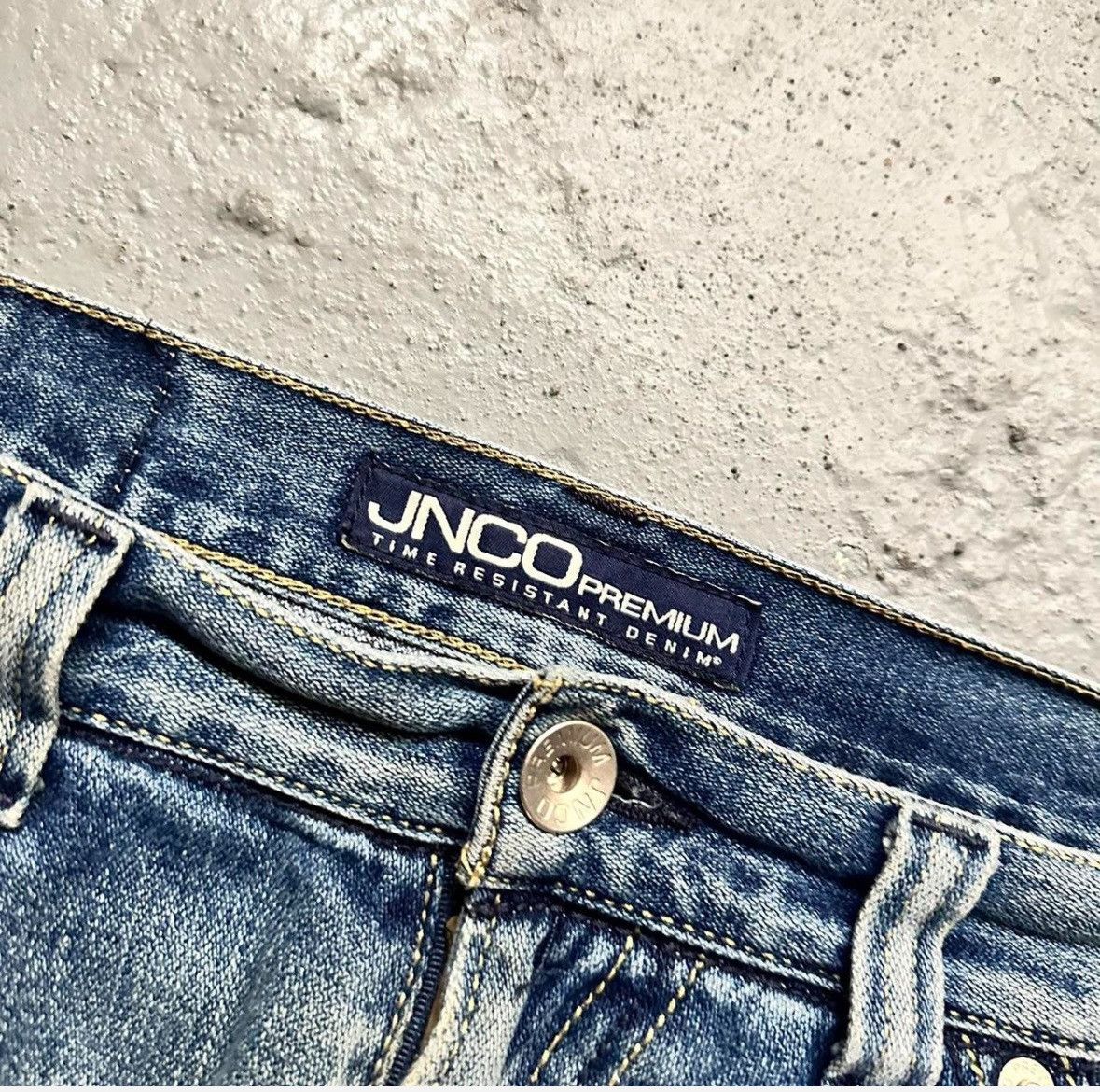 Jnco × Vintage y2k JNCO Jeans Baggy Blue Denim Jean Shorts | Grailed