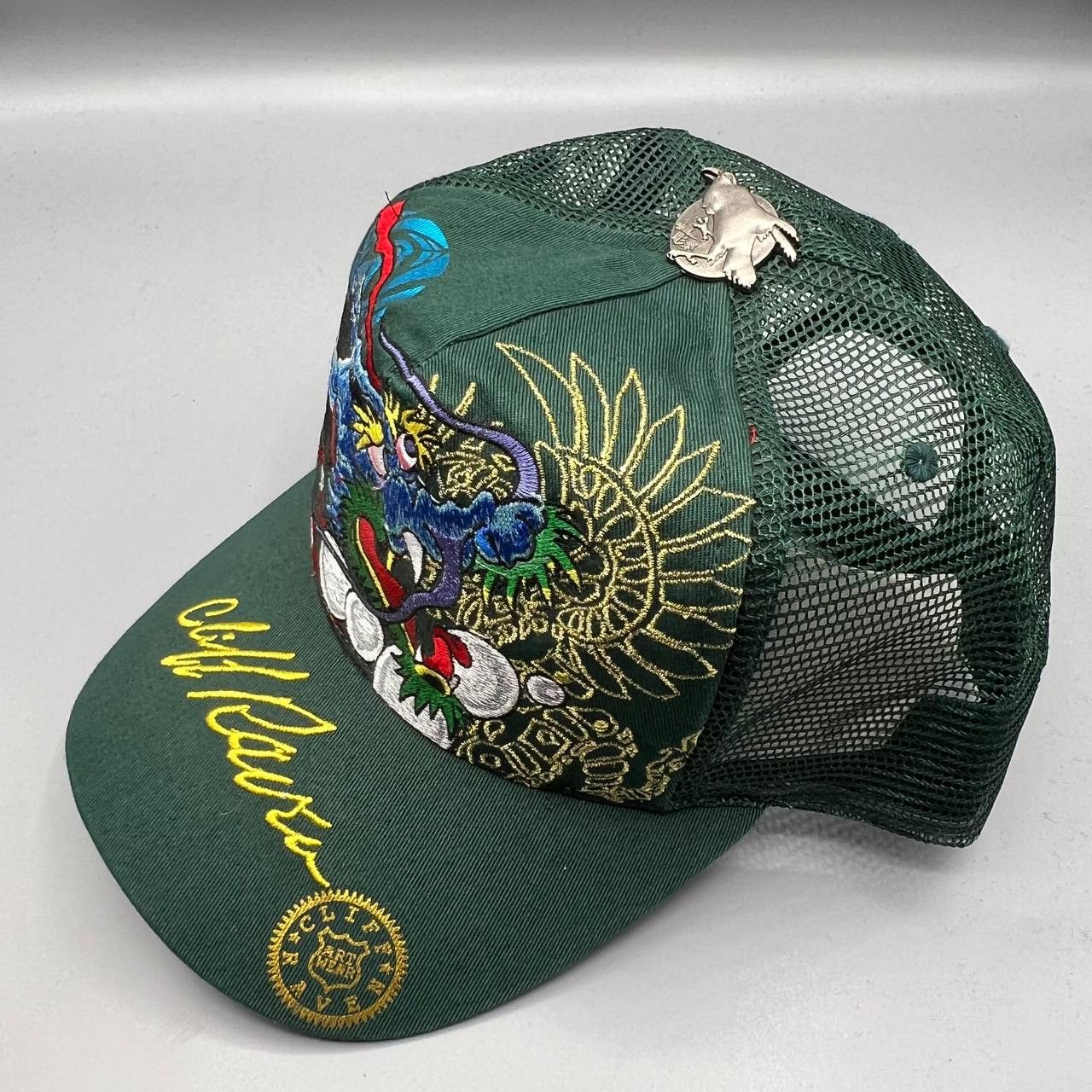 Ed Hardy Vintage Cliff Raven Hat Japanese tattoo Snap back Trucker ...
