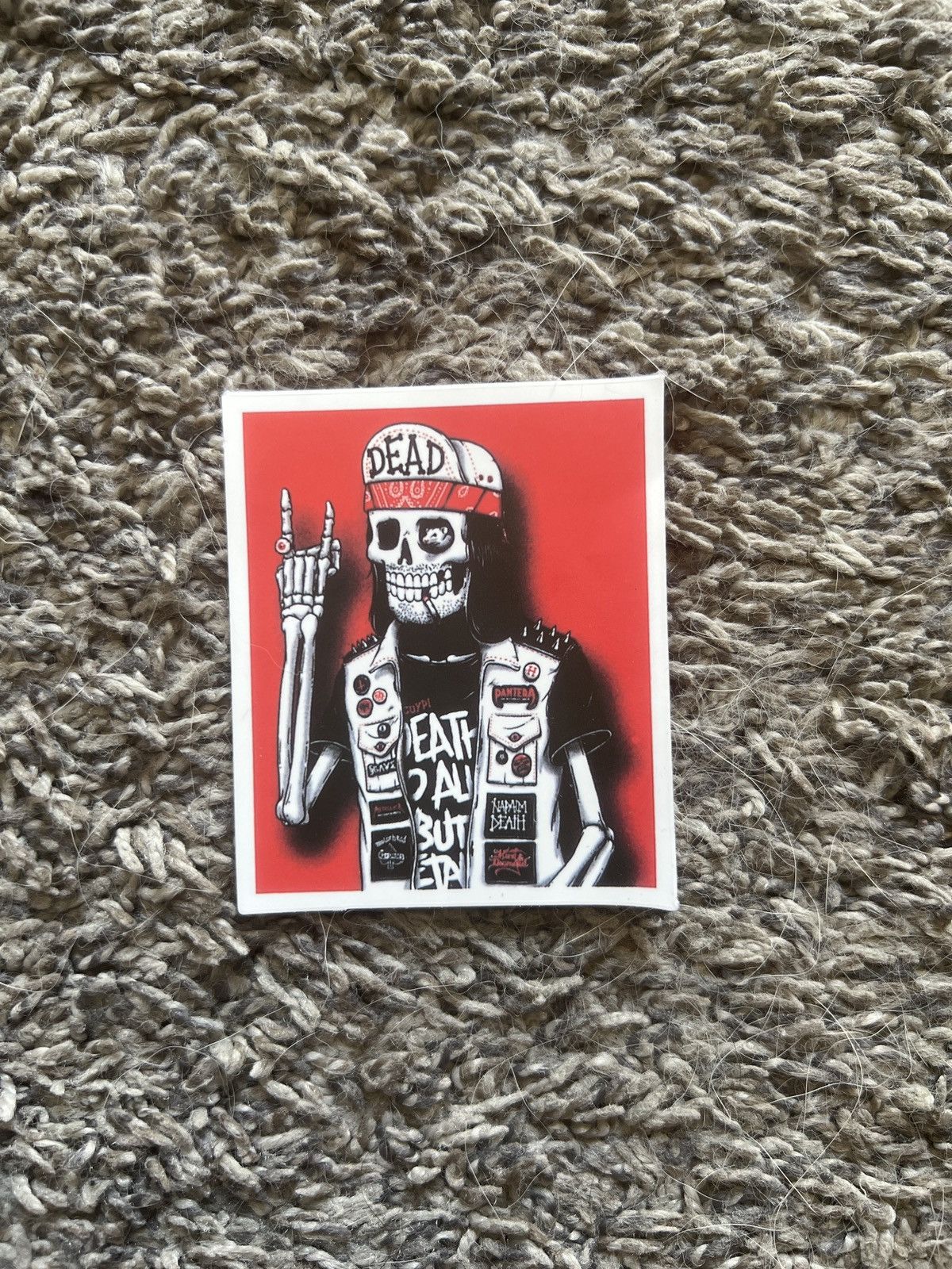 Band Tees × Hypebeast Pantera Skeleton Sticker | Grailed