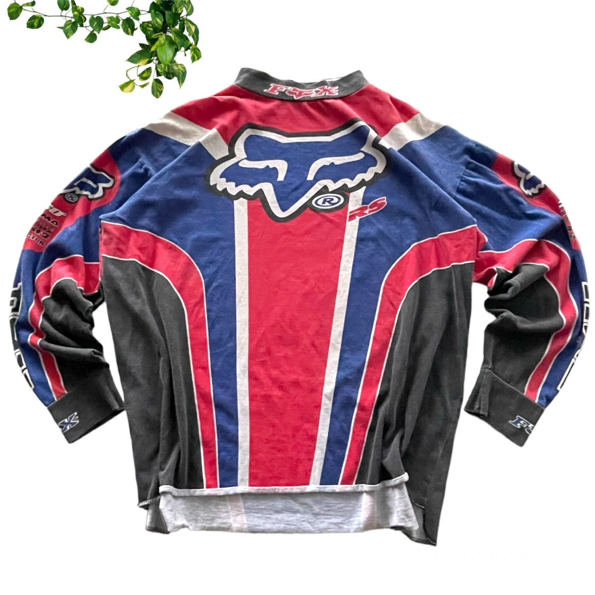 Vintage Vintage 1990s Fox Racing Striped Motocross Longsleeve | Grailed
