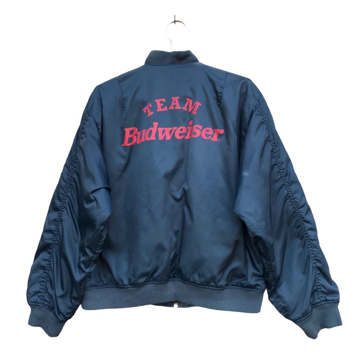 Bomber Jacket × Budweiser × Vintage Vintage Budweiser Team Reversible ...