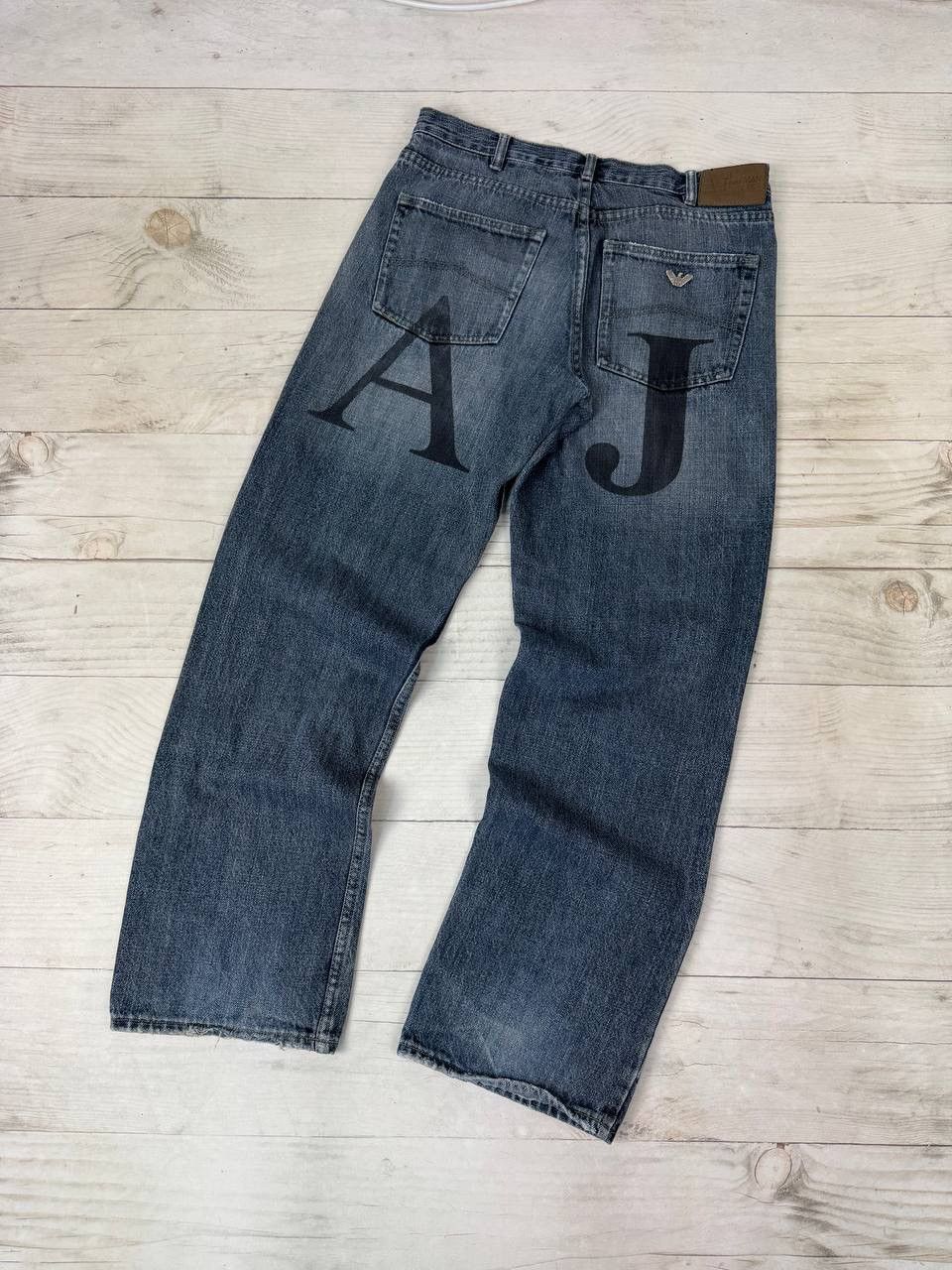 Armani × Streetwear × Vintage Vintage Armani Jeans Big Logo AJ Denim ...