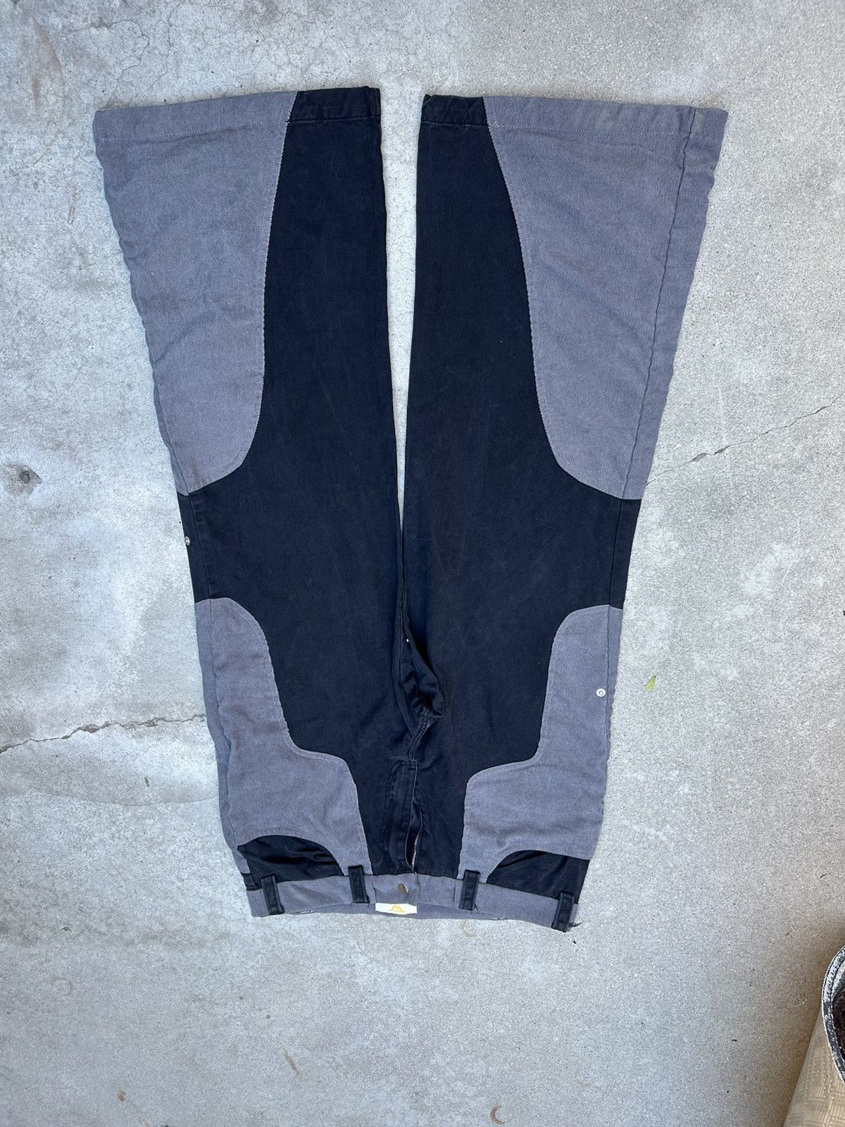Trendt Vision Trent Vision Black & Grey corduroy flared pants | Grailed