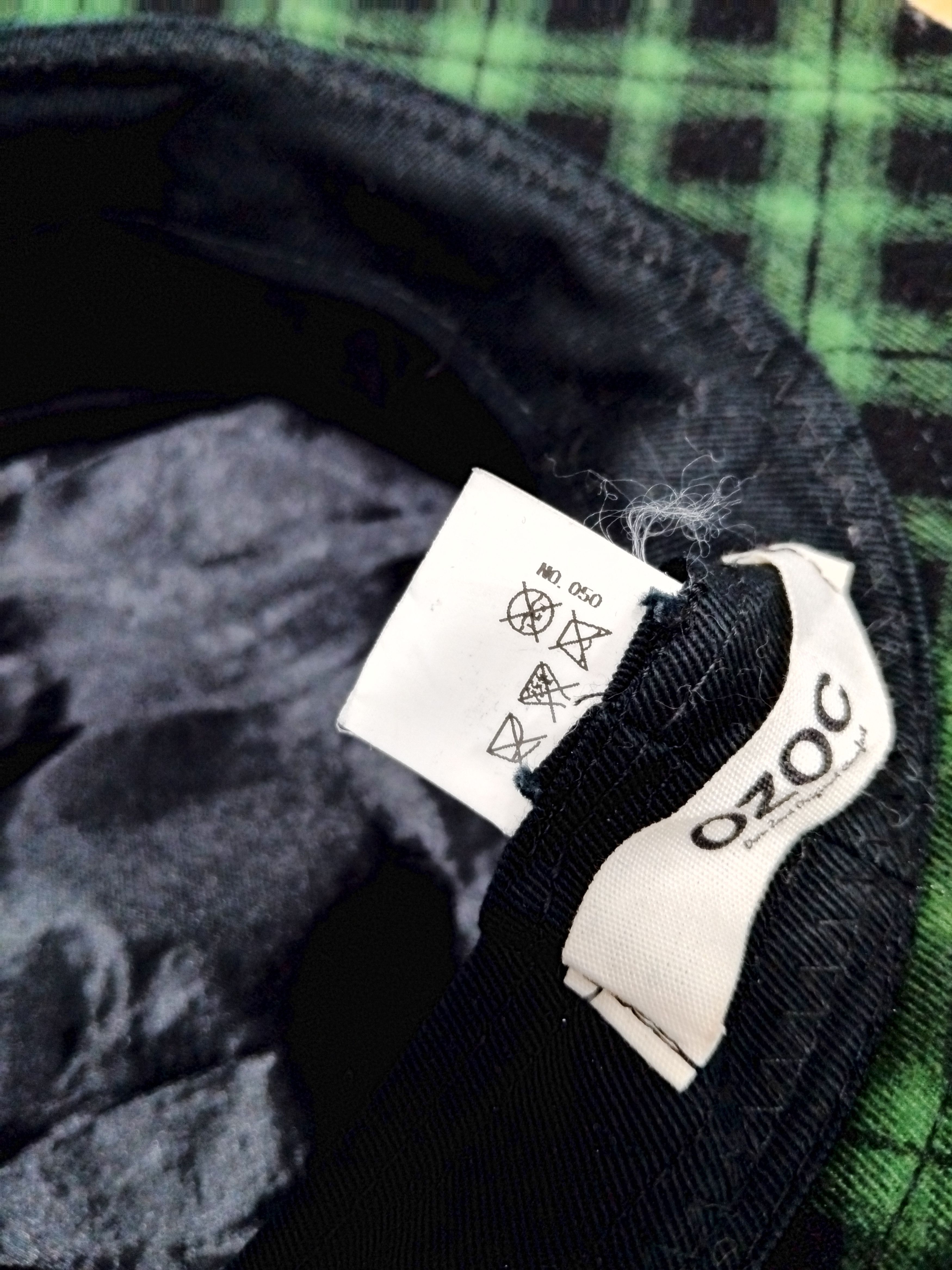 💥OZOC Japanese brand checkered green hat