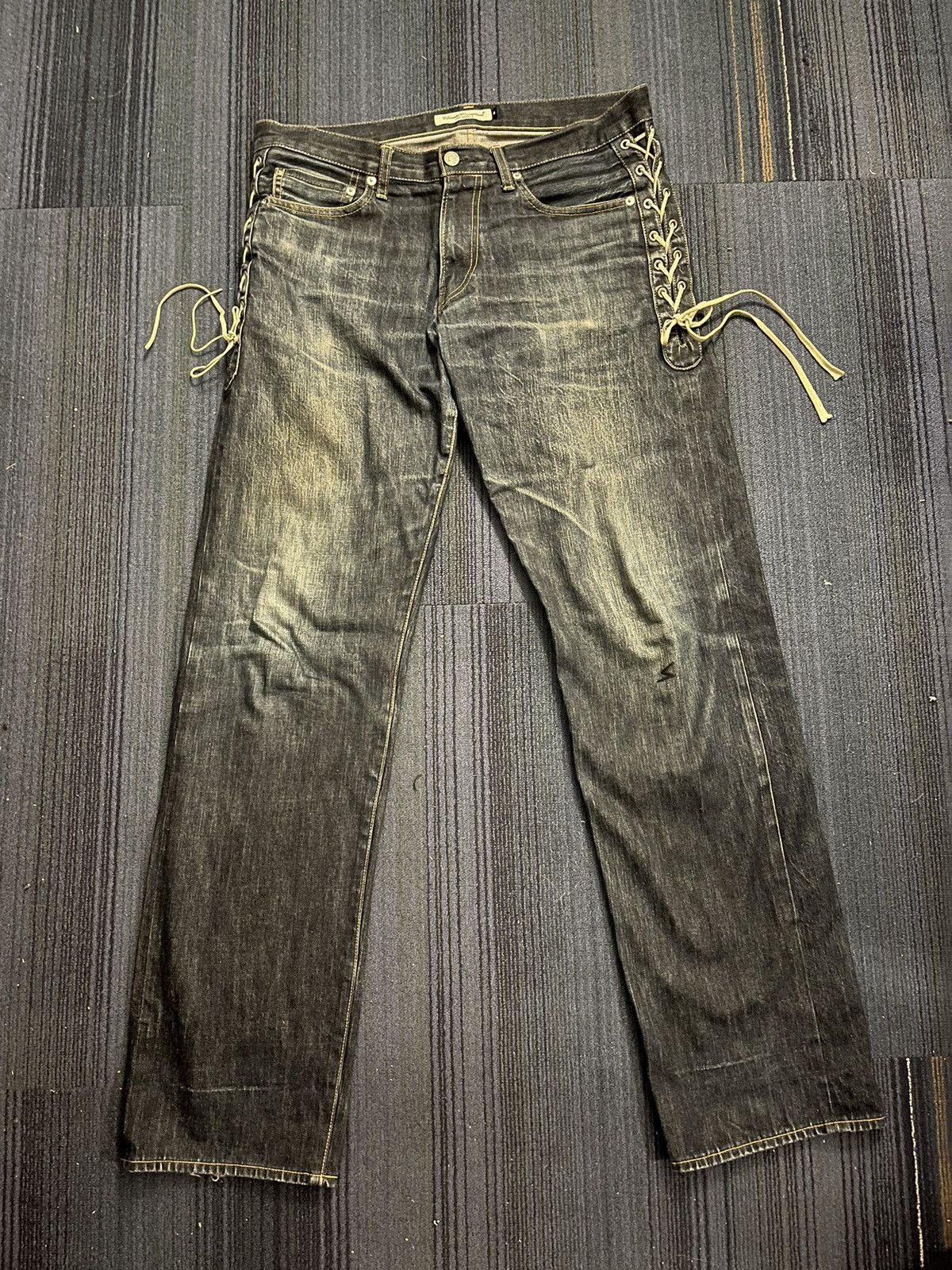 Undercover SS08 Lightning Bolt Lace-Up Denim | Grailed