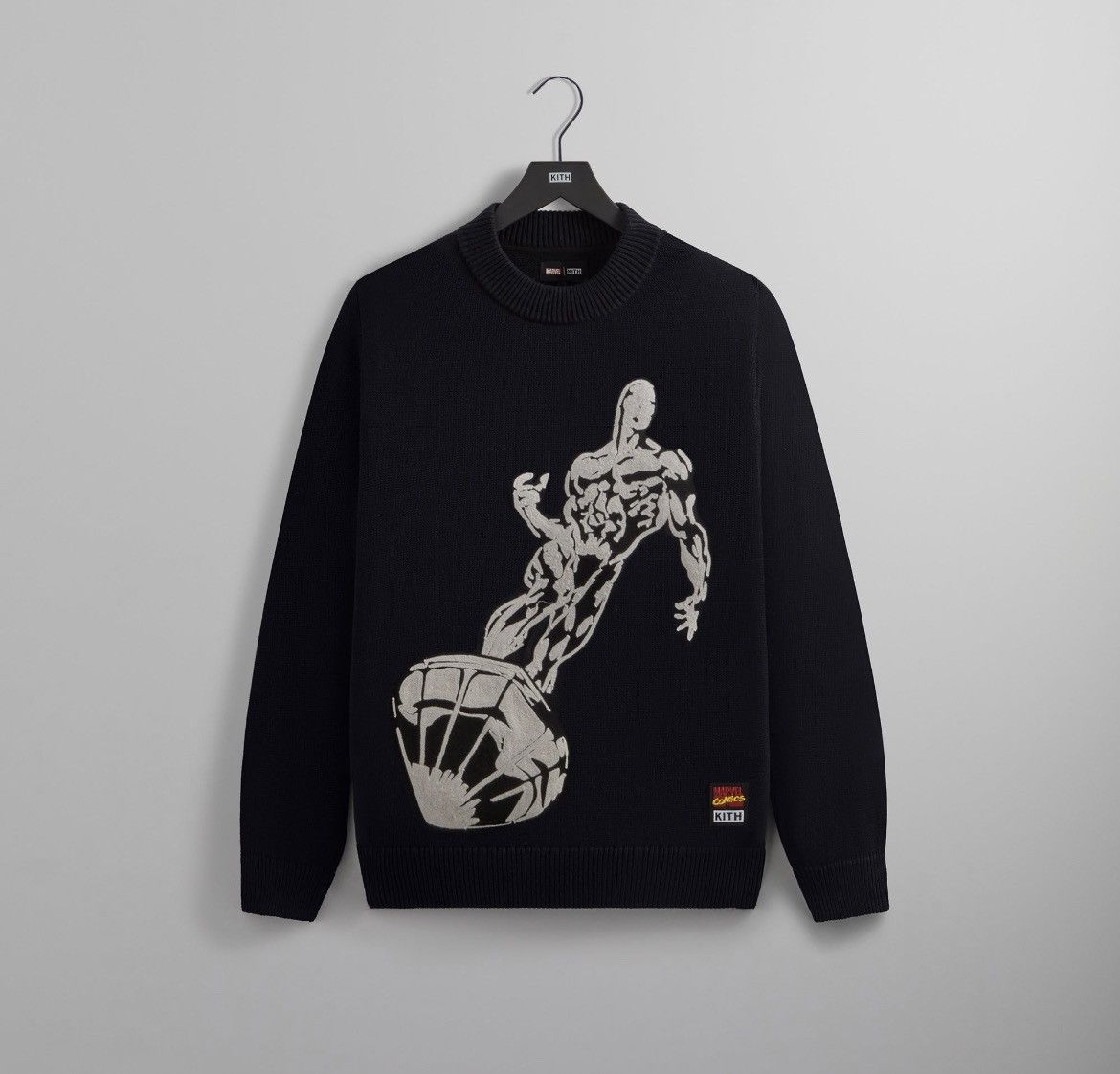 Kith × Marvel Comics Kith Marvel Silver Surfer Lewis Crewneck Sweater ...