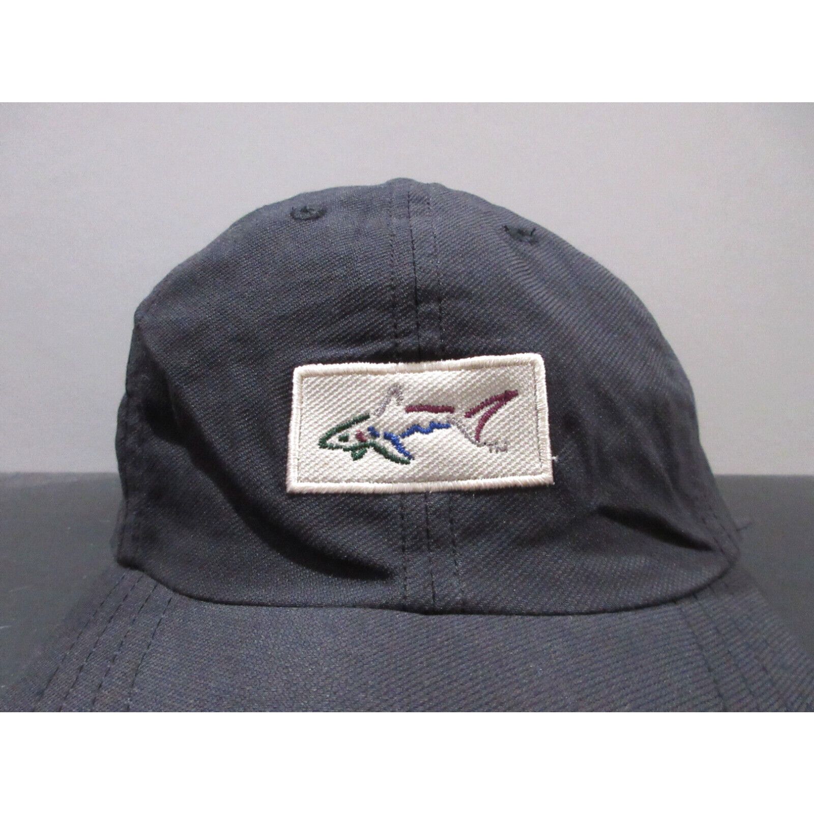 Logo 7 Greg Norman Hat Cap Strap Back Black White Shark Logo Golf ...