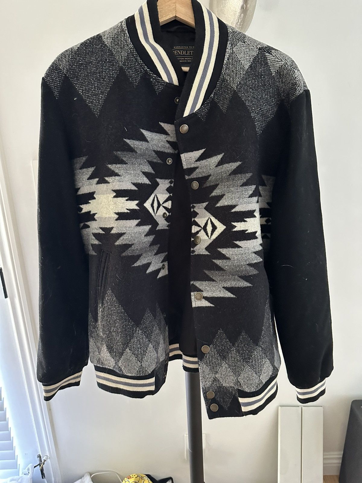 Pendleton Black wool bomber jacket | Grailed