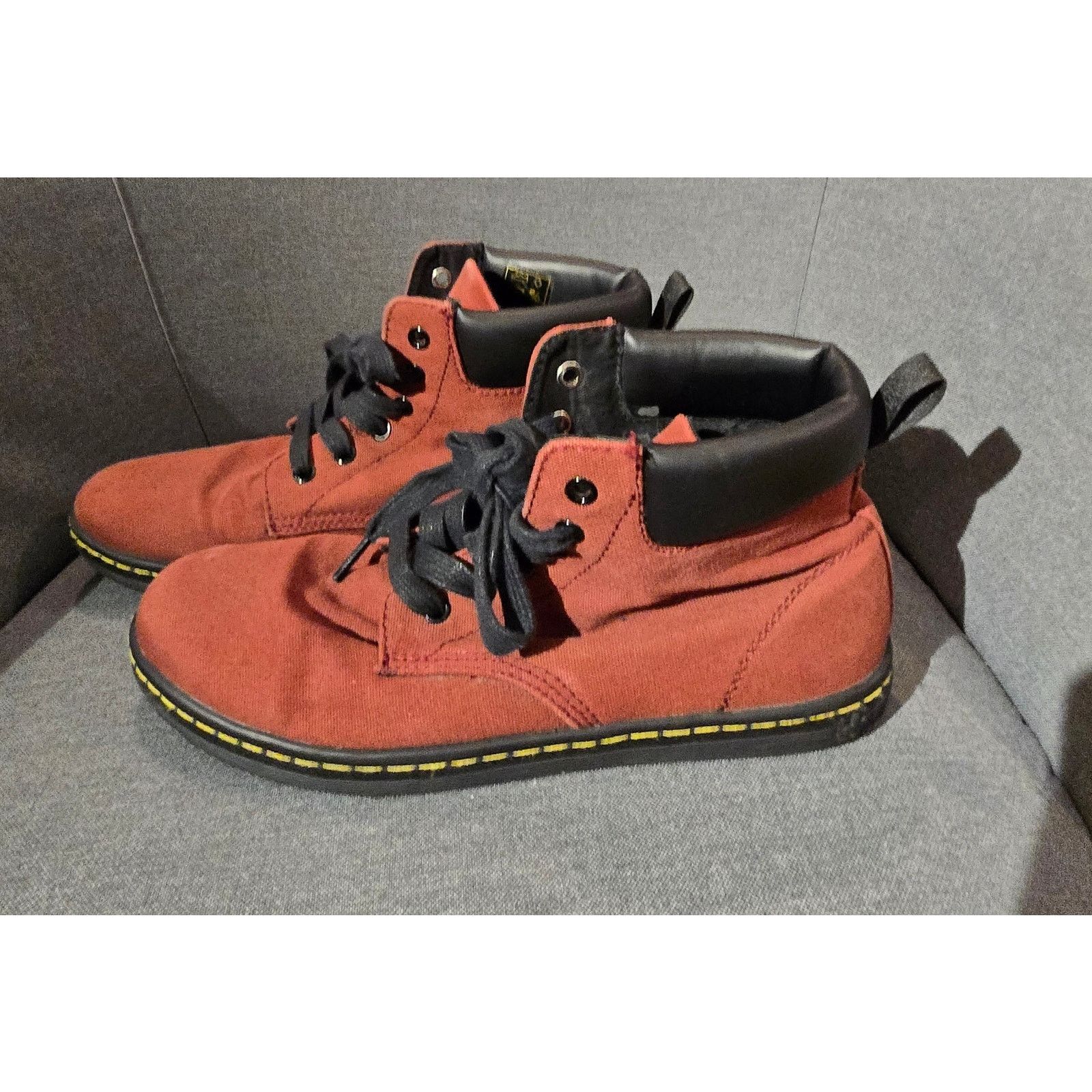 Dr. Martens Dr Martens Maelly boots Cherry Red canvas US 10 women | Grailed