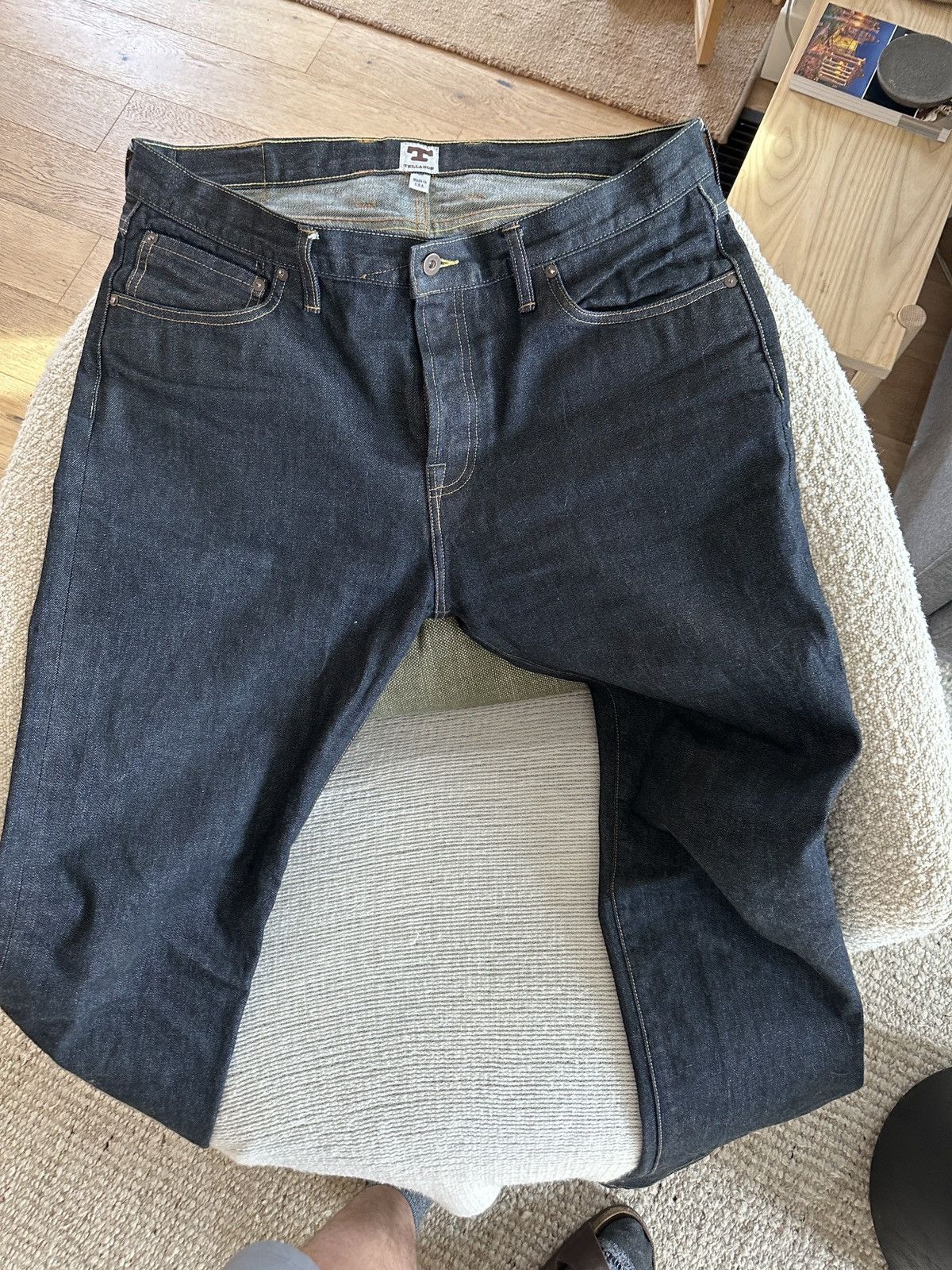 Tellason Elgin Mid-rise slim tapered Selvedge Denim Jeans | Grailed