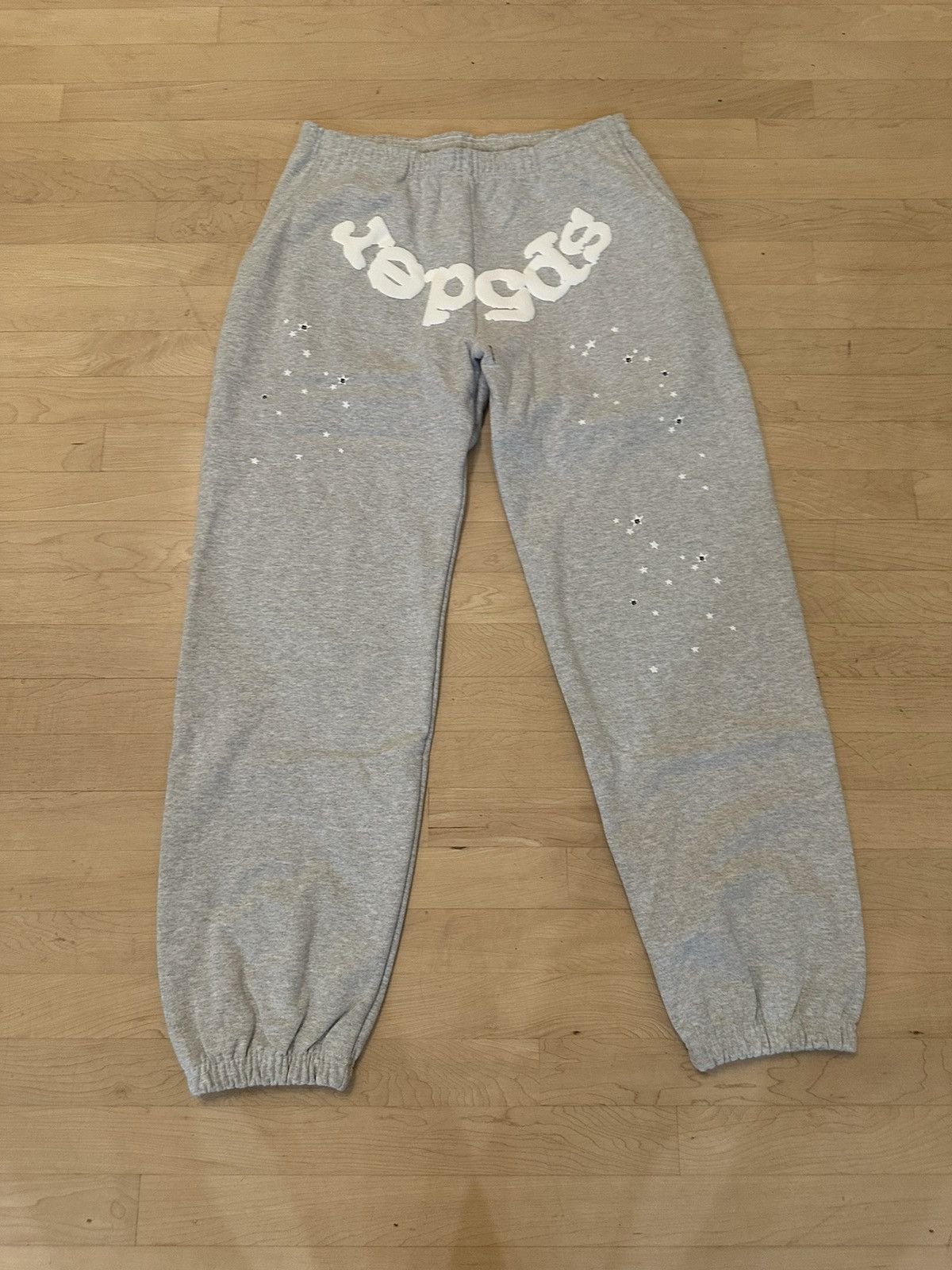 Spider Worldwide Sp5der Heather Grey OG Web Sweatpants | Grailed