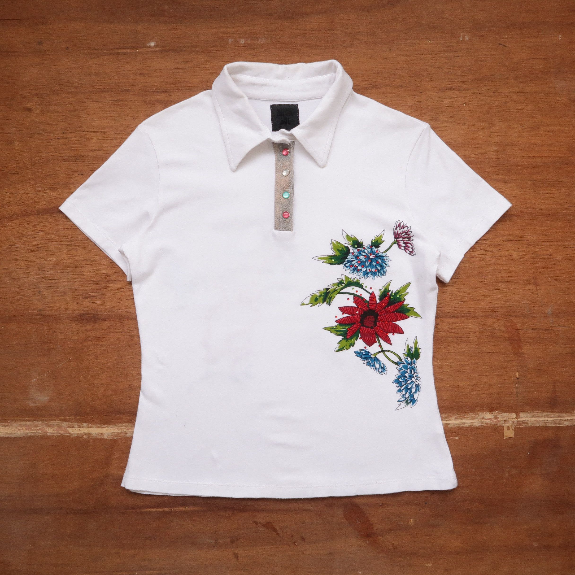 Anna Sui Anna Sui Flower Art Polo Shirt | Grailed