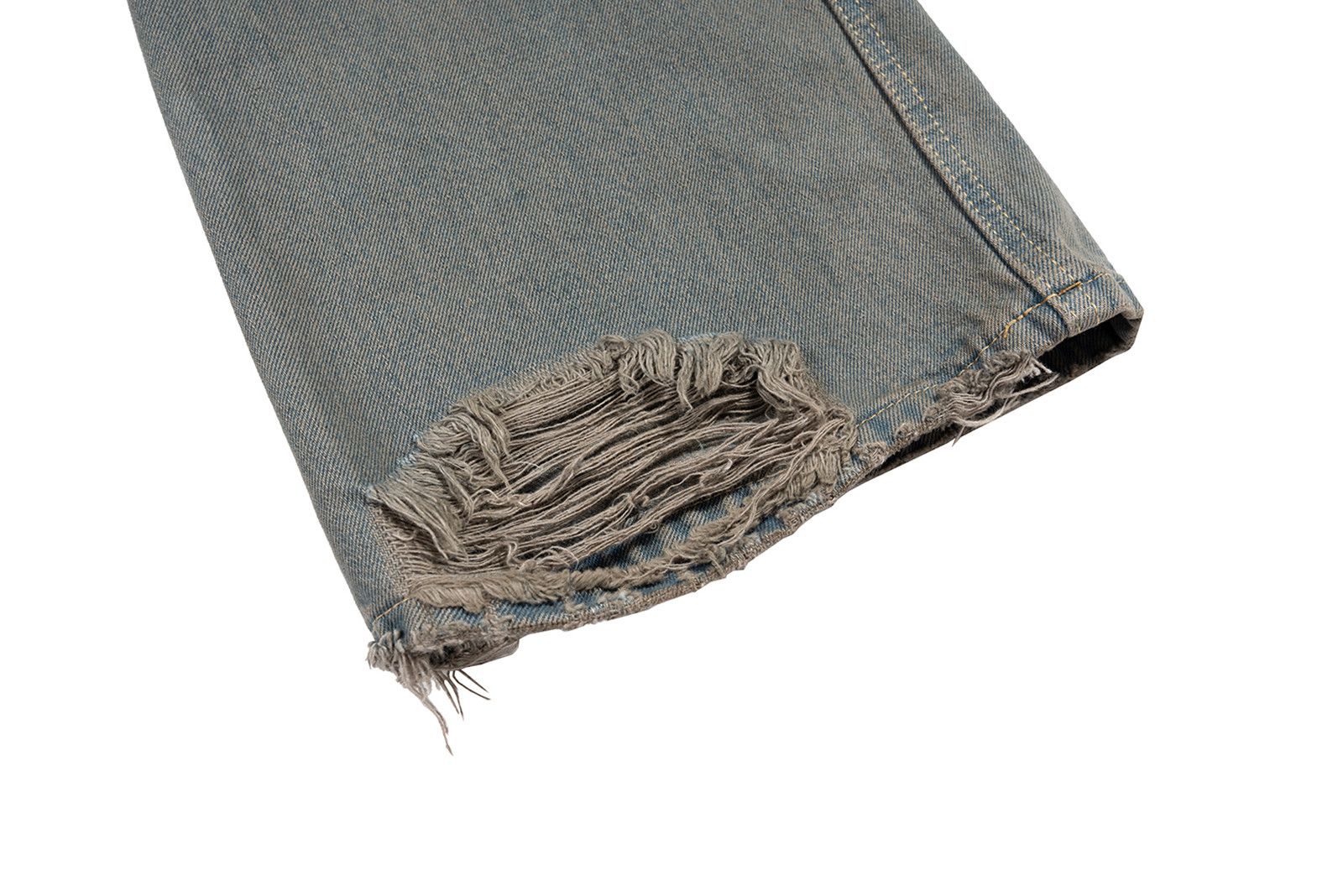 Japanese Brand × Vintage Heavy washed Distressed Grey damage flare ...