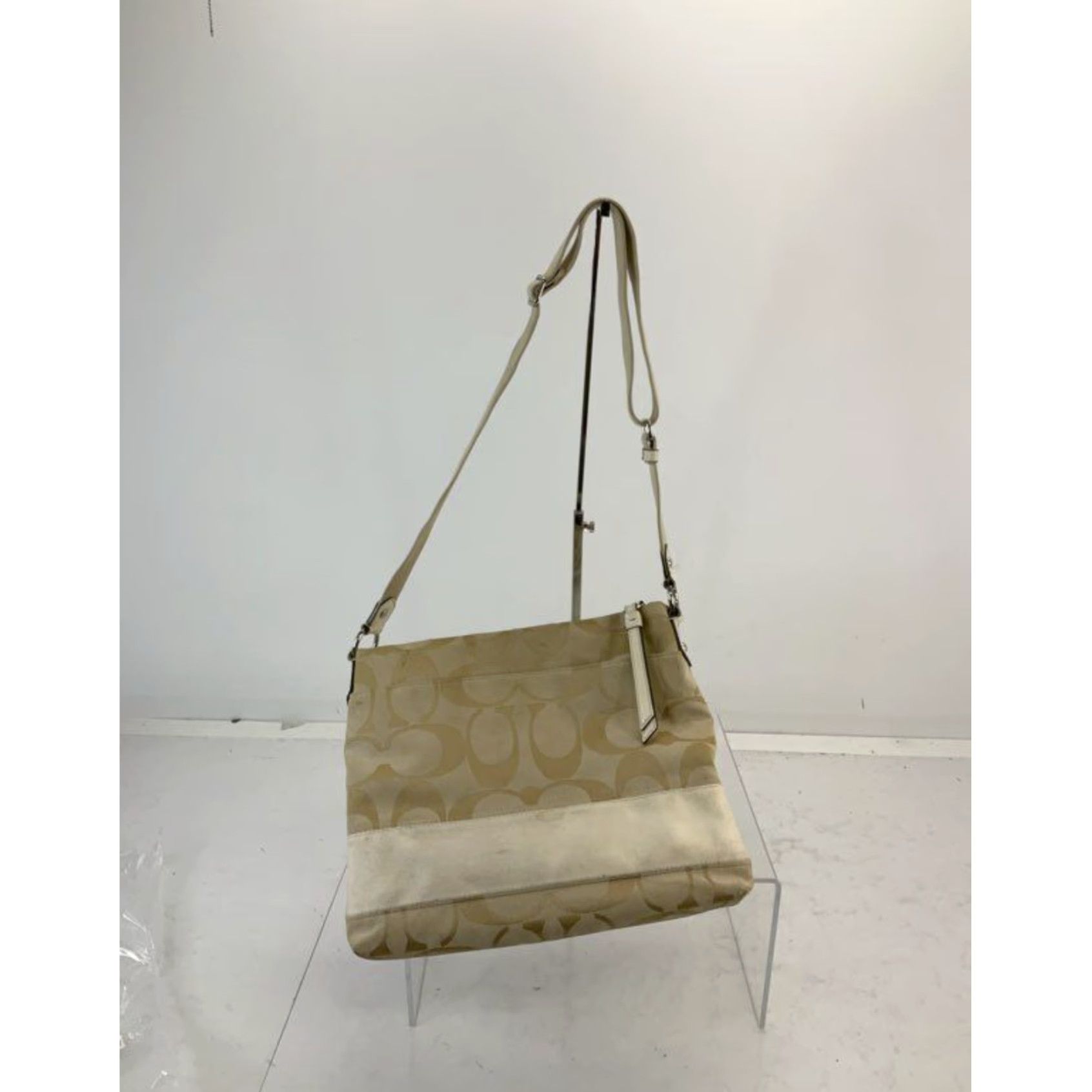 Coach Signature Jacquard Coach Beige Luxury Crossbody Shoulder Bag with ...