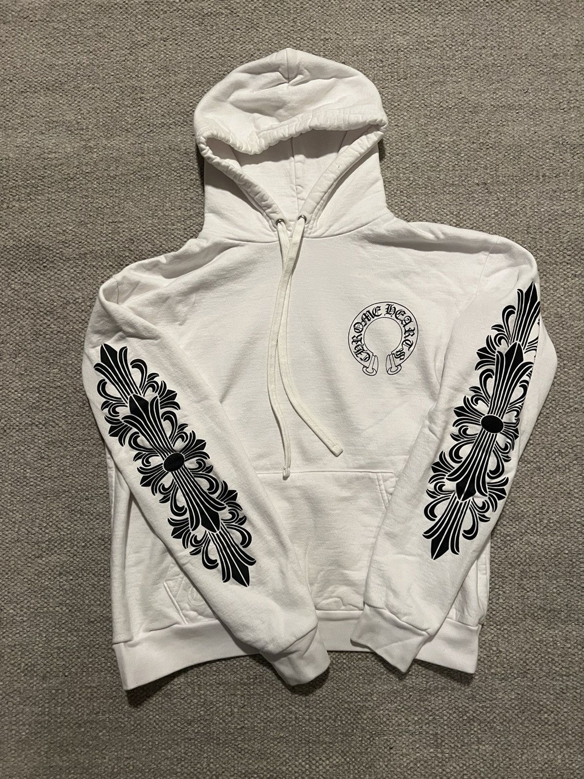 Chrome Hearts Chrome Hearts Classic White Floral Cross Hoodie | Grailed