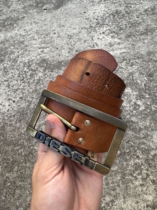 Diesel Vintage diesel leather belts casual Streetwear rare logo VTg ...