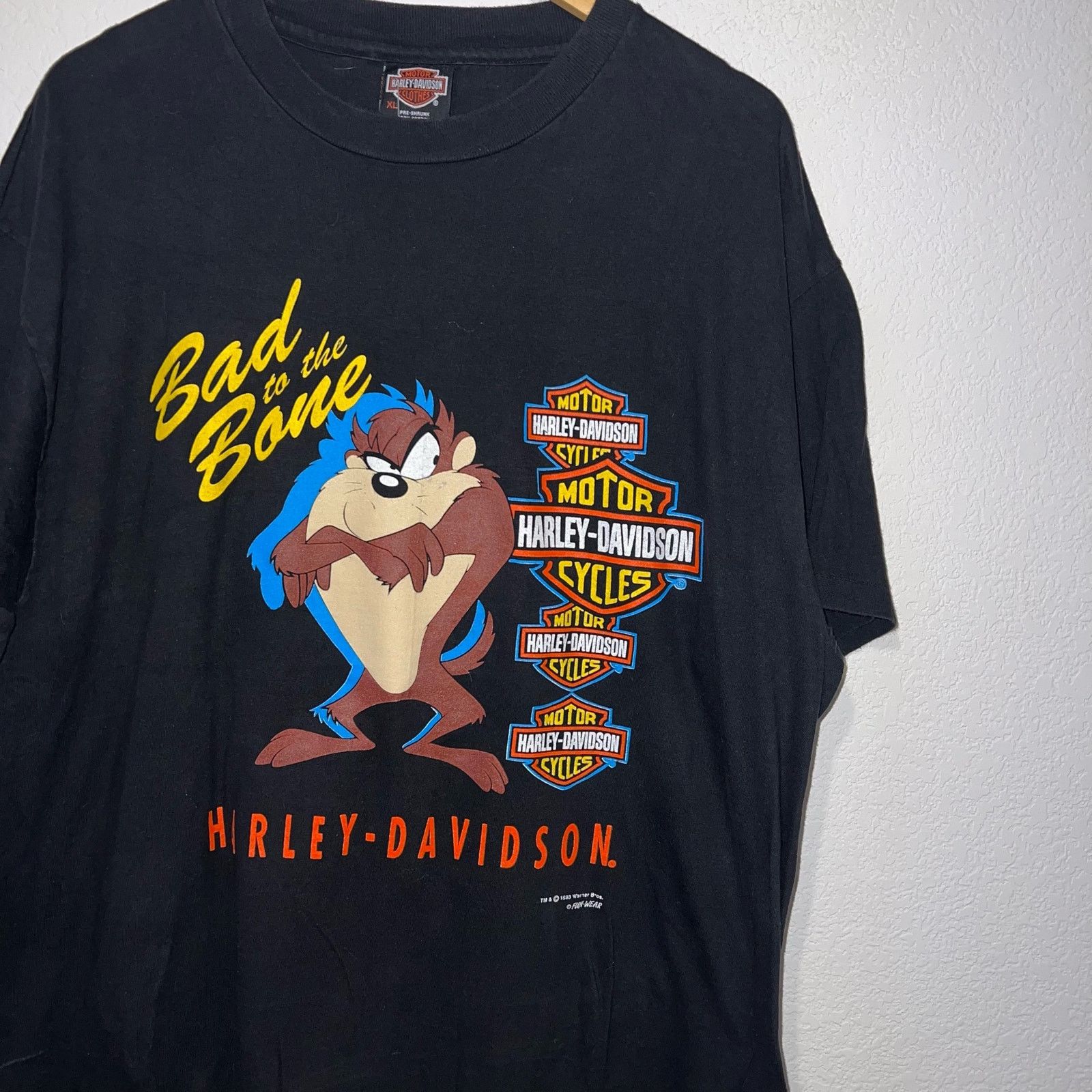 Harley Davidson Vintage 1993 Harley Taz Looney Tunes (Bad to The Bone ... Harley Davidson Vintage 1993 Harley Taz Looney Tunes (Bad to The Bone ...