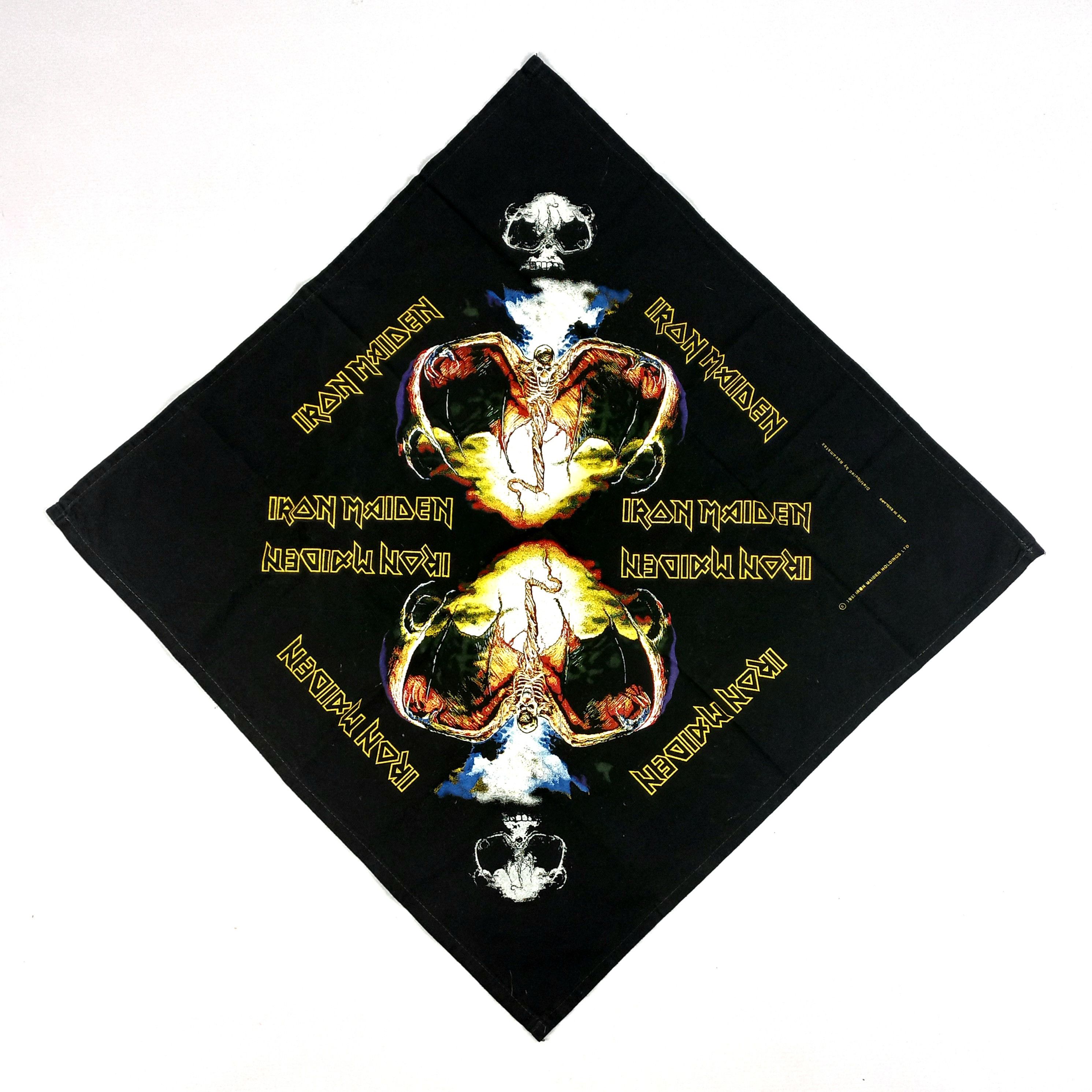 Vintage Iron Maiden vintage handkerchief, bandanna 1992 | Grailed