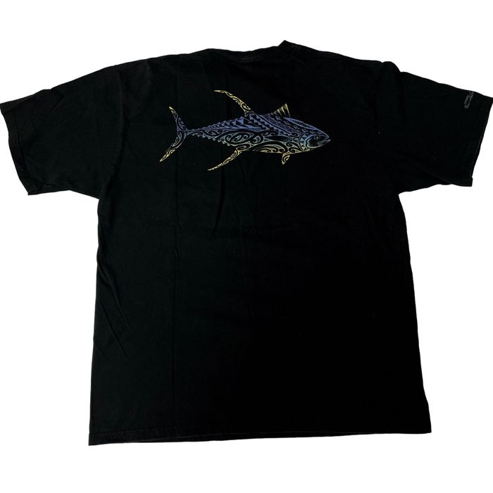Crazy Shirts 90's Crazy Shirts NEON TRIBAL FISH Logo FRONT BACK Surfer ...