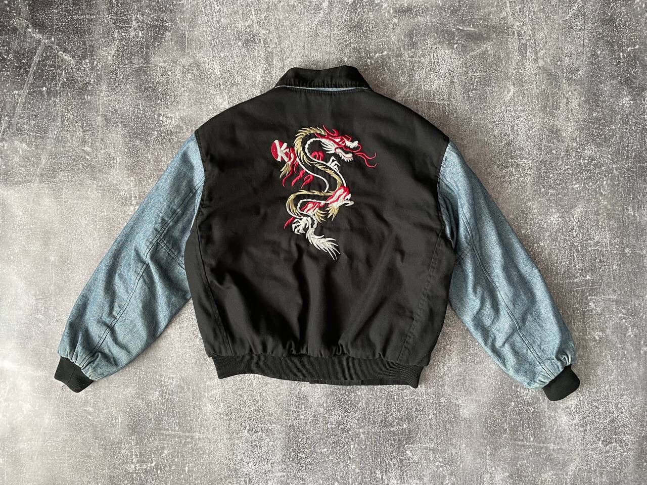 Vintage Angel’s Japanese Style Bomber Jacket Big Dragon Print Y2K | Grailed
