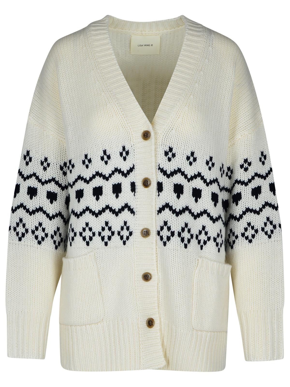 Lisa Yang LISA YANG 'Greyson' Cream Cashmere Cardigan | Grailed