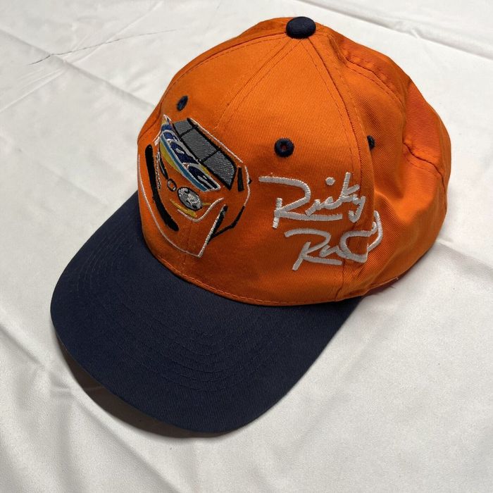 NASCAR Vintage 90s Ricky Rudd NASCAR Hat Cap Tide Racing Team Orange ...