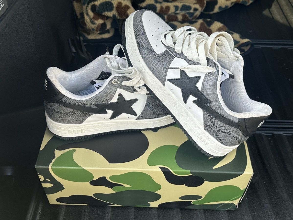 Bape Bapesta Snake Skin Black | Grailed