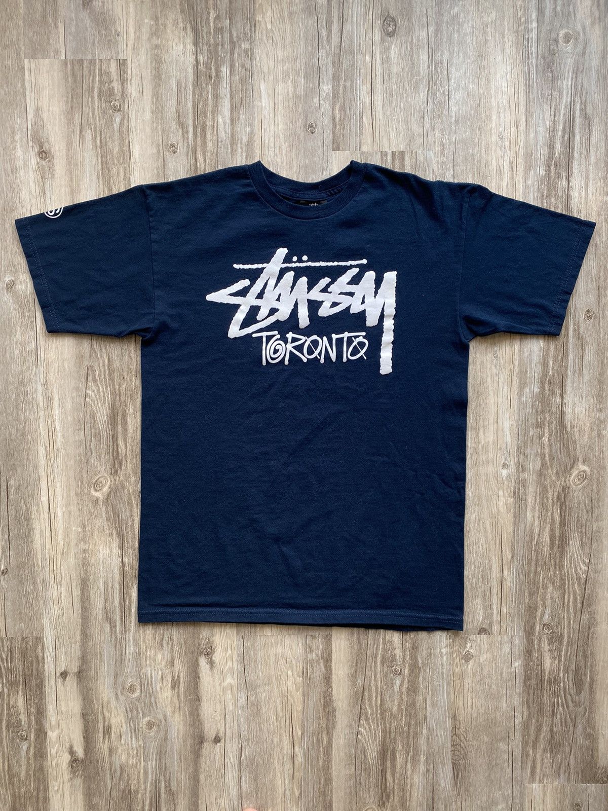 Vintage Y2K Stussy Toronto Chapter Stock Script Logo Graphic Tshirt ...