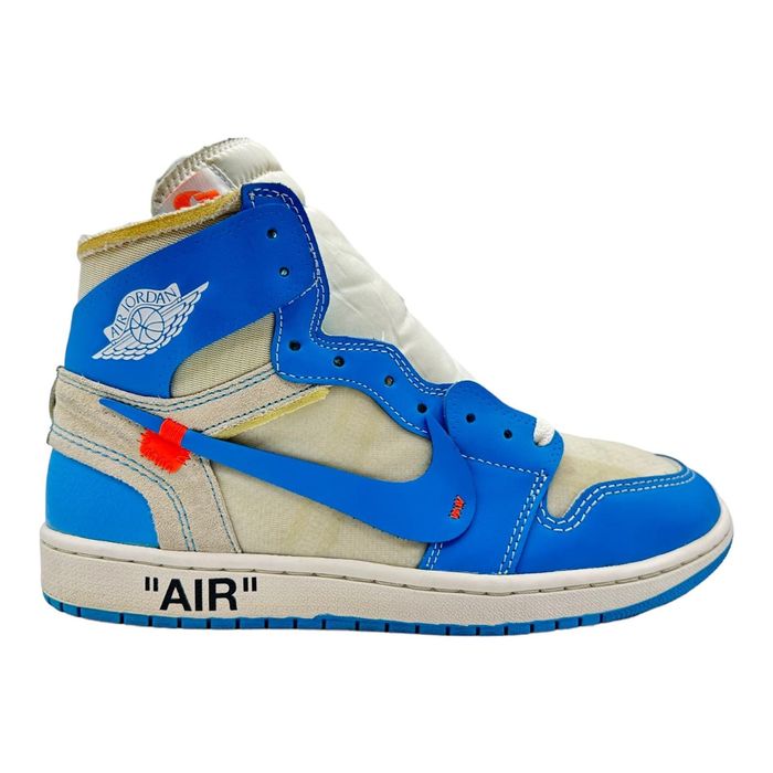 Nike Air Jordan 1 Retro High Off-White University Blue Pre-Owned | Grailed
