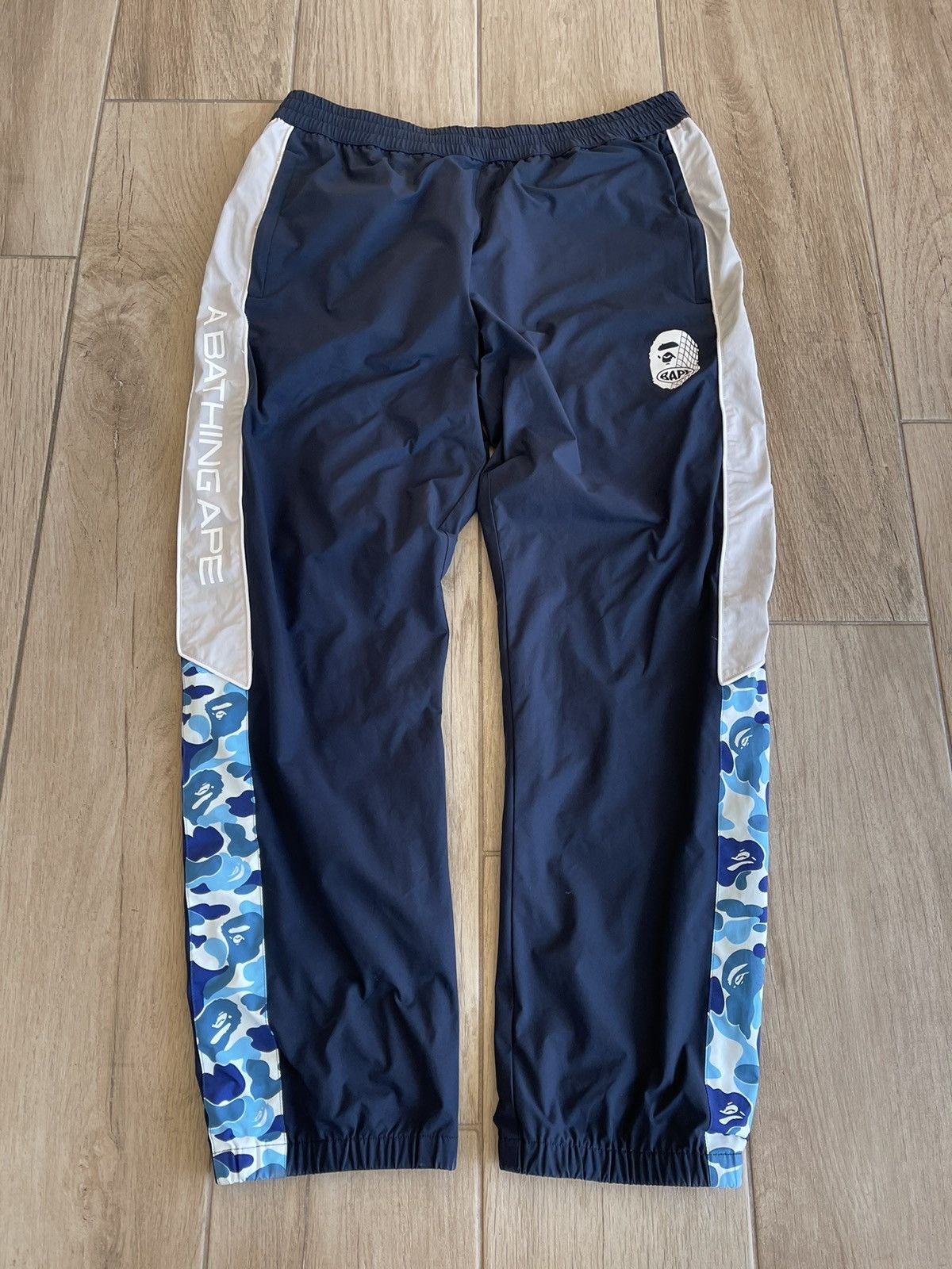 Bape A Bathing Ape BAPE ABC Ape Camo Sports Nylon Track Pants | Grailed