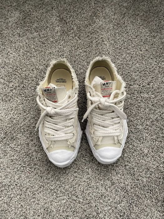 Maison MIHARA YASUHIRO Maison Mihara Distressed Low Hank White | Grailed