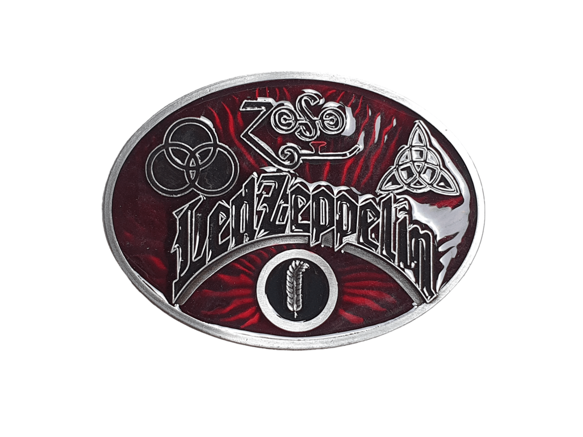 Led Zeppelin × Vintage Led Zeppelin Zoso Symbol Rock Band Belt Buckle ...