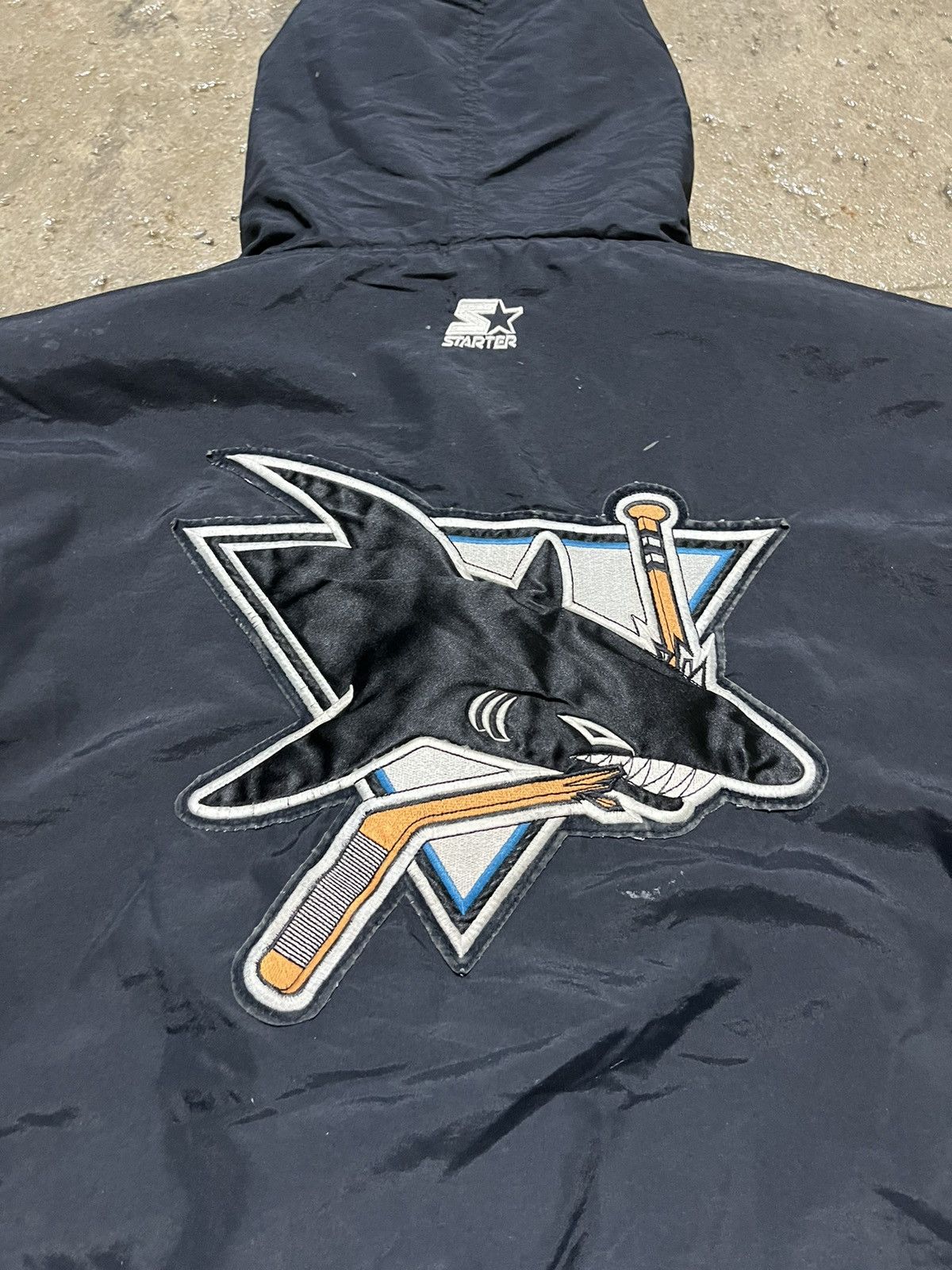 NHL × Starter × Vintage CRAZY VINTAGE SAN JOSE SHARKS STARTER BLACK ...