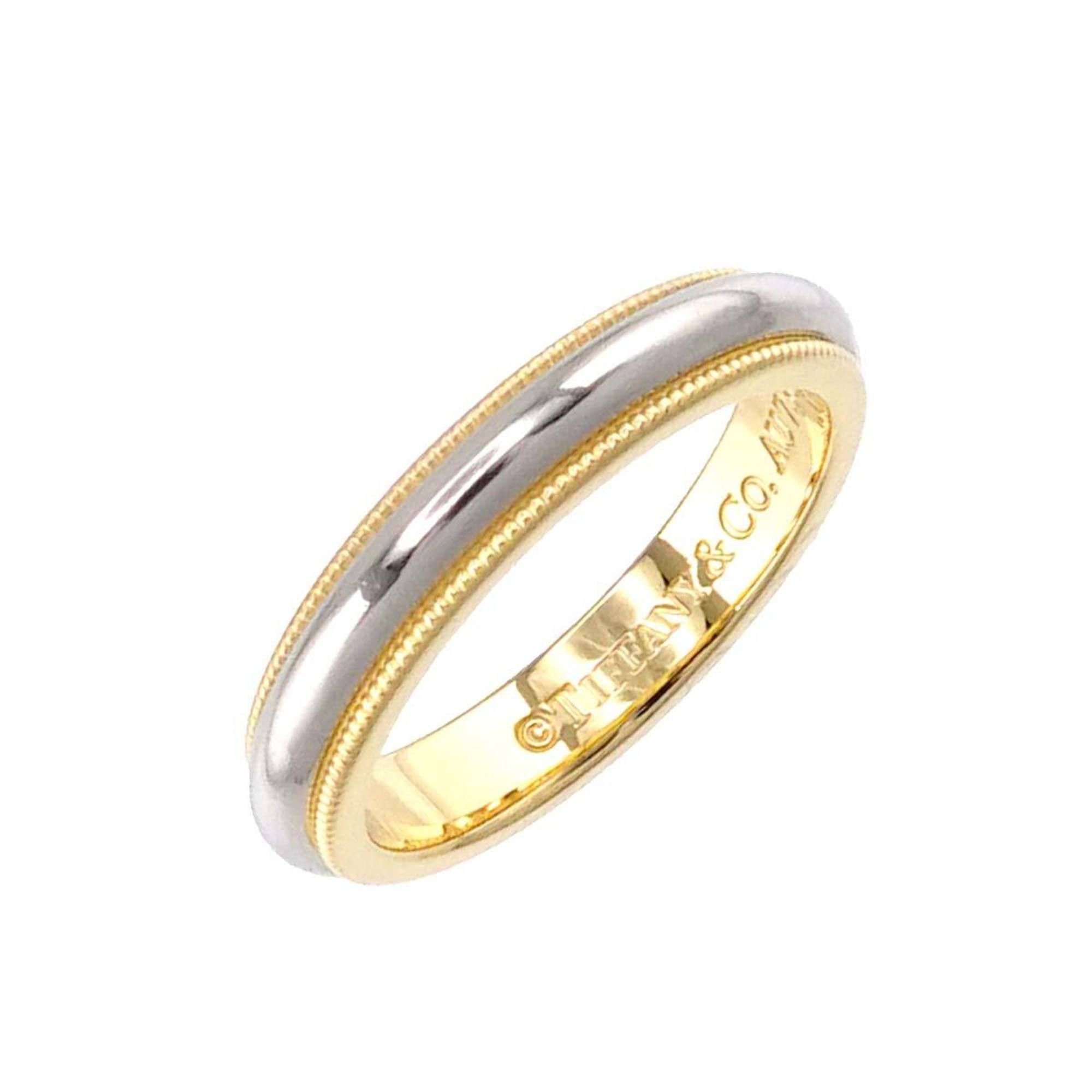 Tiffany & Co. Tiffany TIFFANY&Co. Milgrain Band No. 9 Ring Pt Platinum K18 YG 750 | Grailed