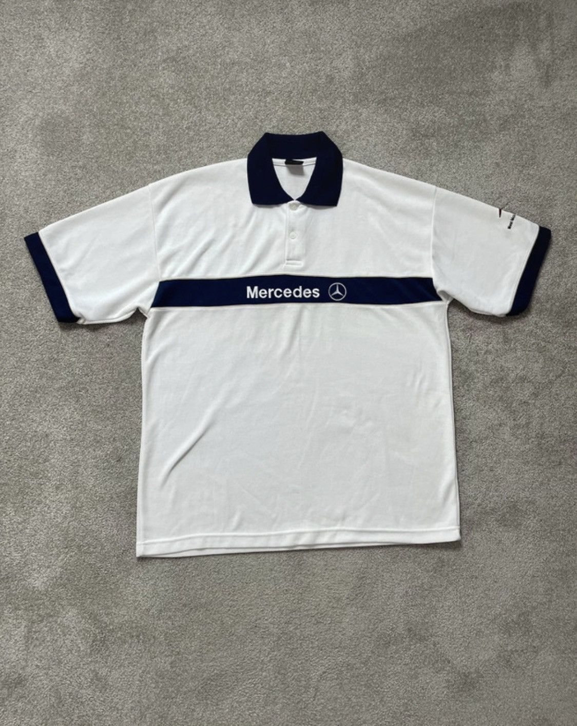 Mercedes-Benz × Vintage Vintage Polo West McLauren Mercedes Benz Mobil 1 Center logo | Grailed