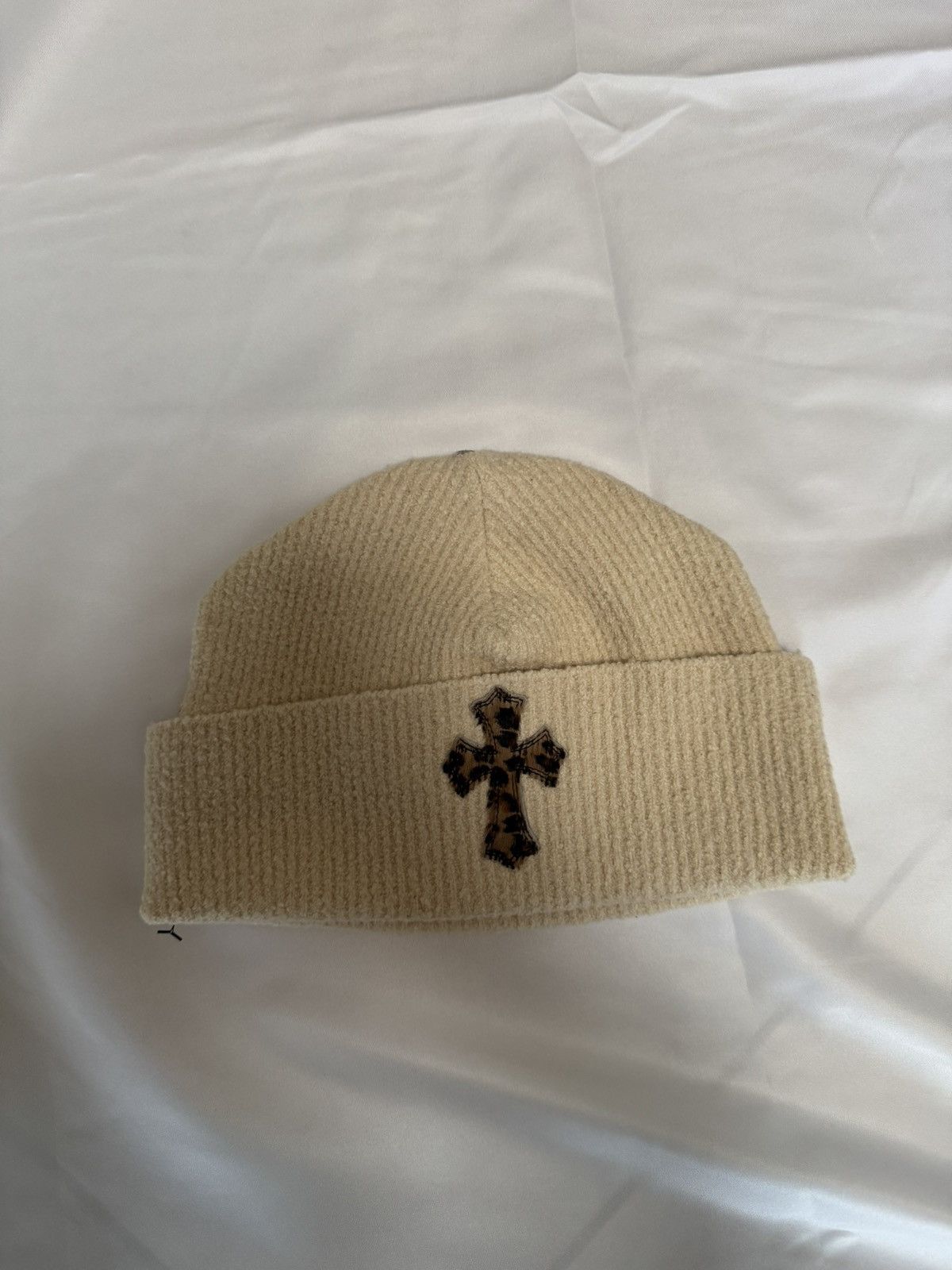 Chrome Hearts Chrome hearts beanie cheetah patch cross | Grailed