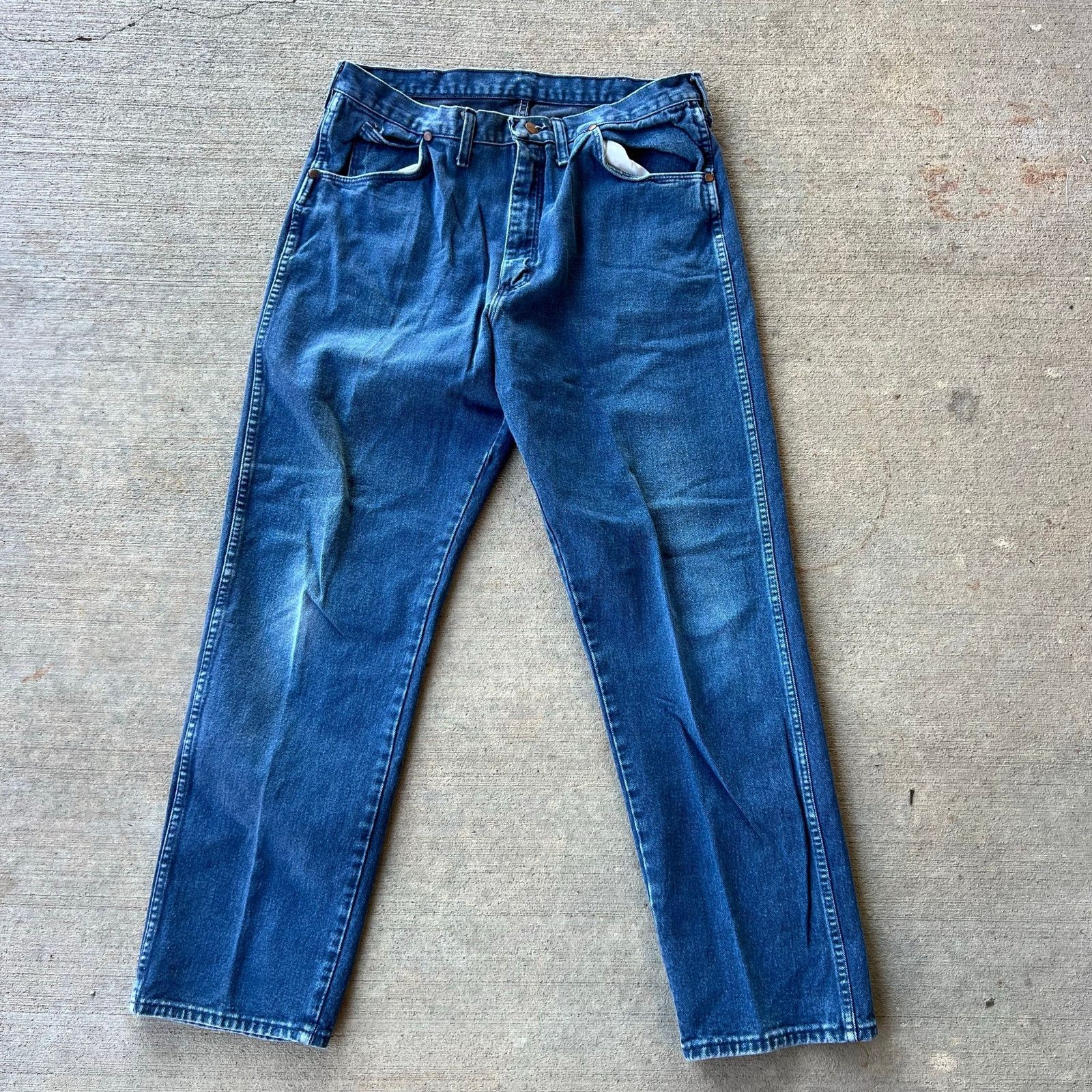 Wrangler 80s Wrangler Riata Relaxed Fit Cowboy Jeans Indigo 38x32 | Grailed